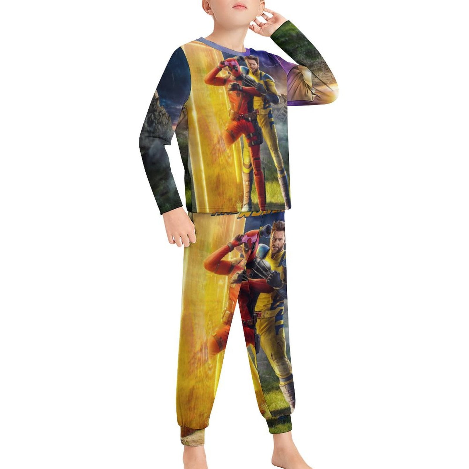 Deadpool & Wolverine Deadpool & Wolverine Little Big Boys Girls Pajamas ...