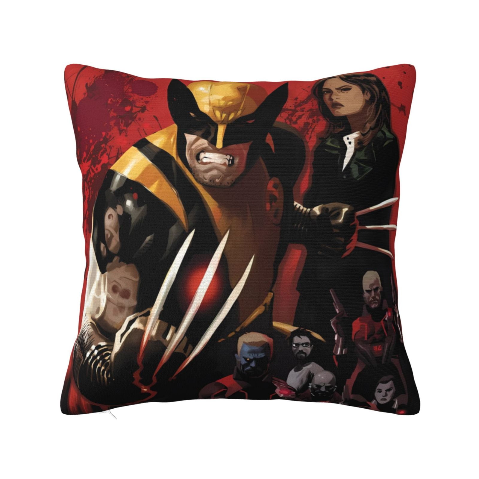 Deadpool & Wolverine Decorative Square Throw Pillow Covers 20"X20" Inch ...