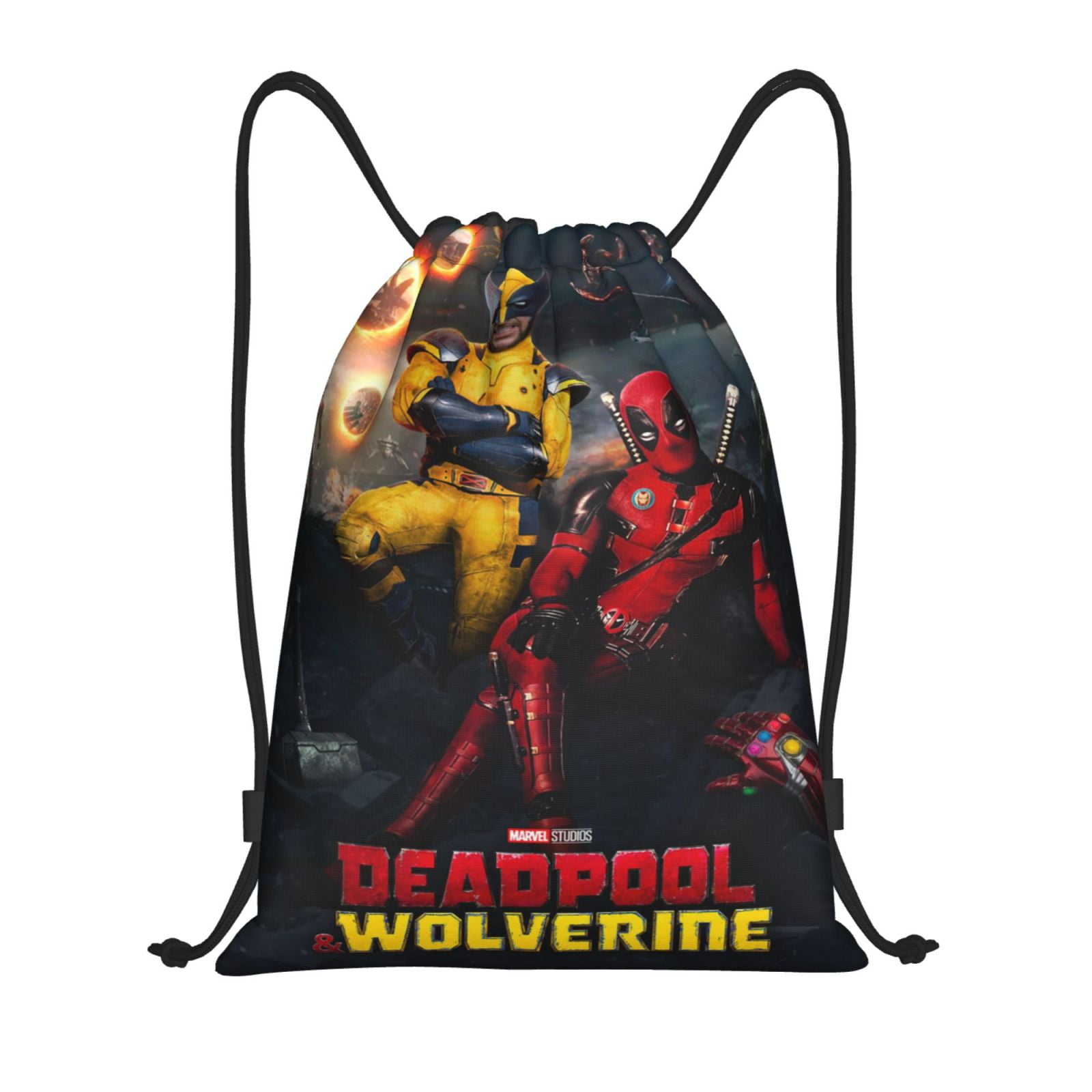 Deadpool & Wolverine Drawstring Backpack Sports Gym Sackpack Water ...