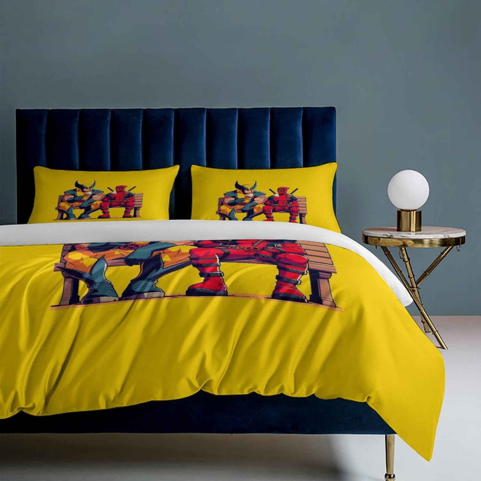 Deadpool & Wolverine Eat Ice Cream Duvet Cover Set,Bedding for Boys ...