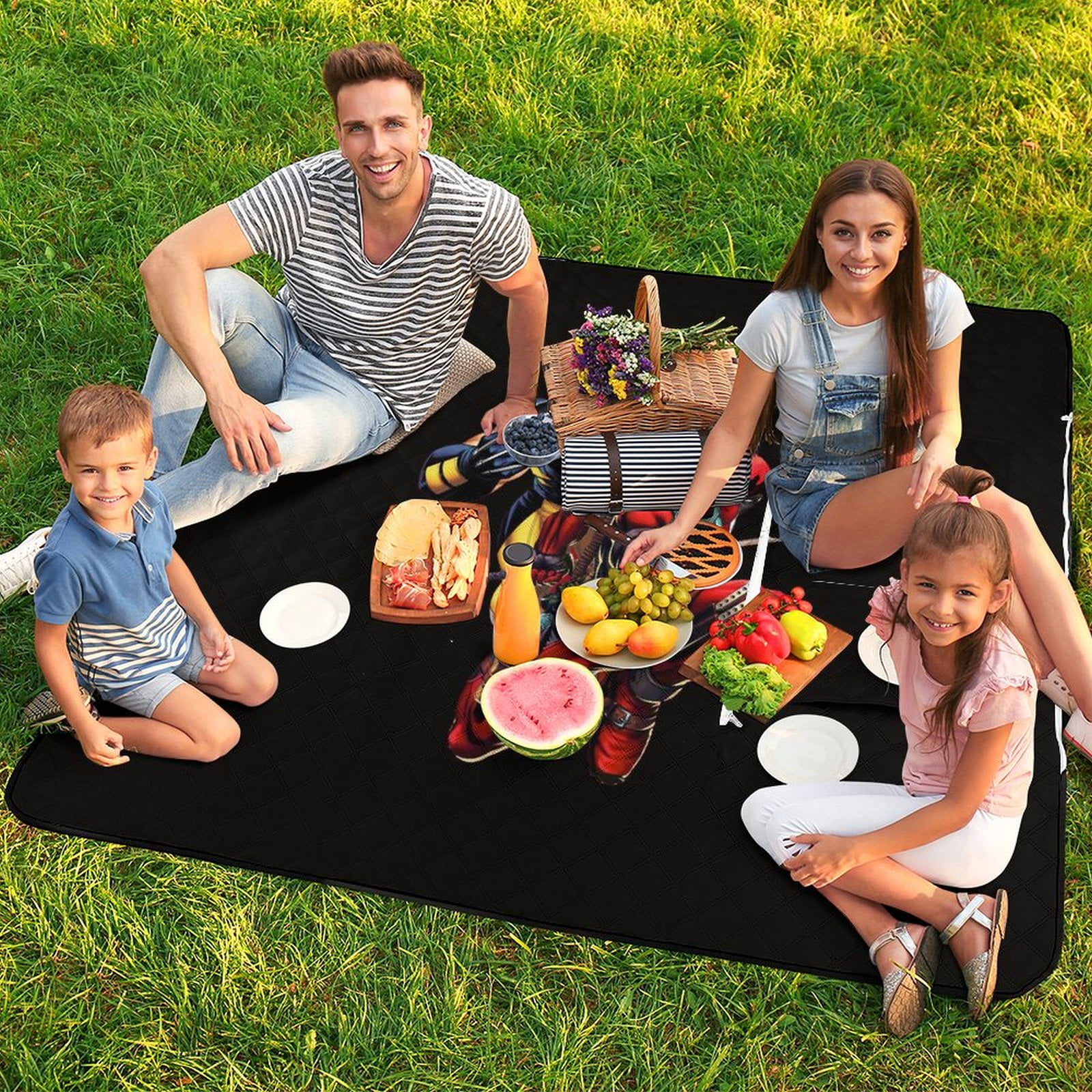 Deadpool & Wolverine Extra Large Picnic Outdoor Blanket,59 x 59 ...