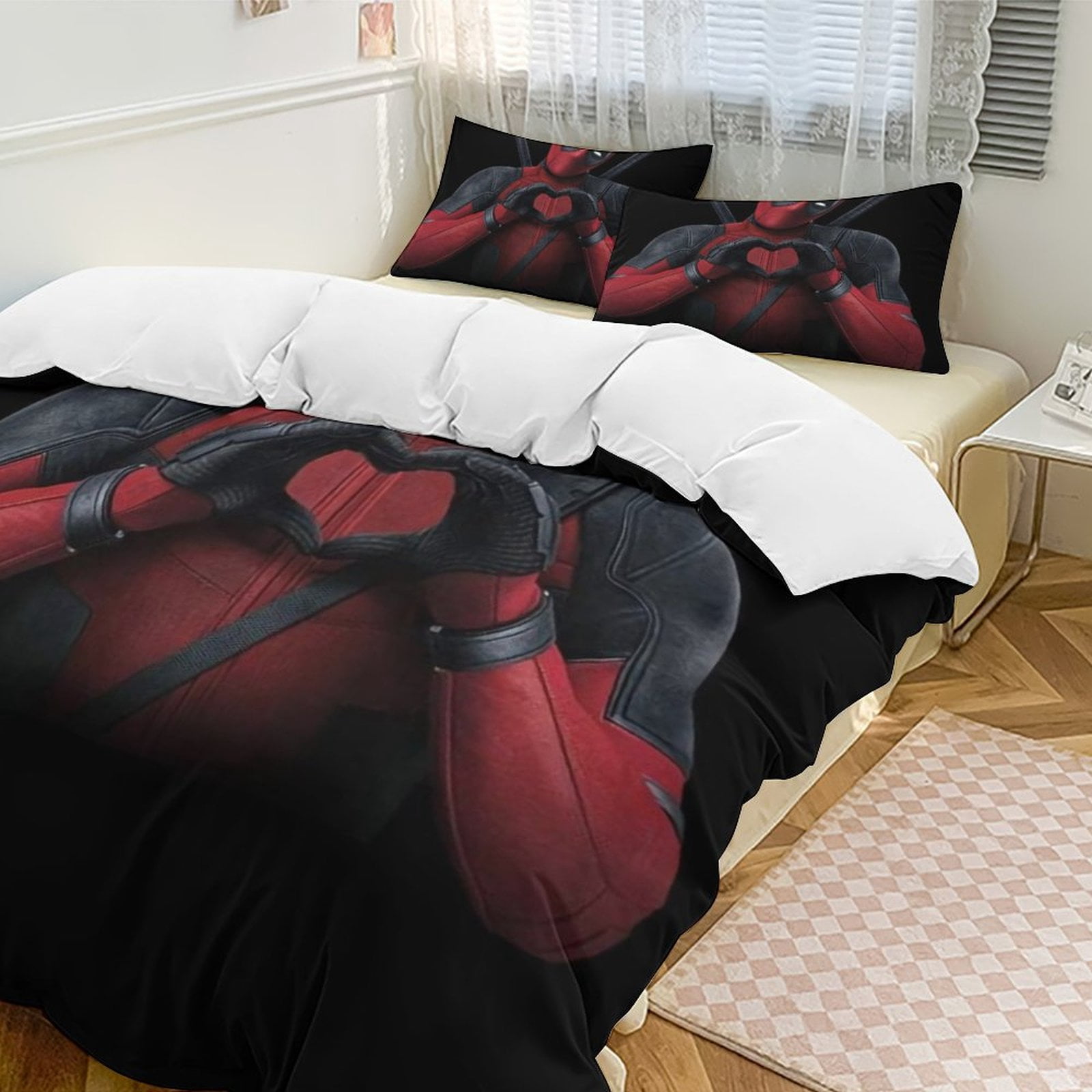 Deadpool Wolverine Family Bed 3 Piece Set, Personalized Bedding Decor ...