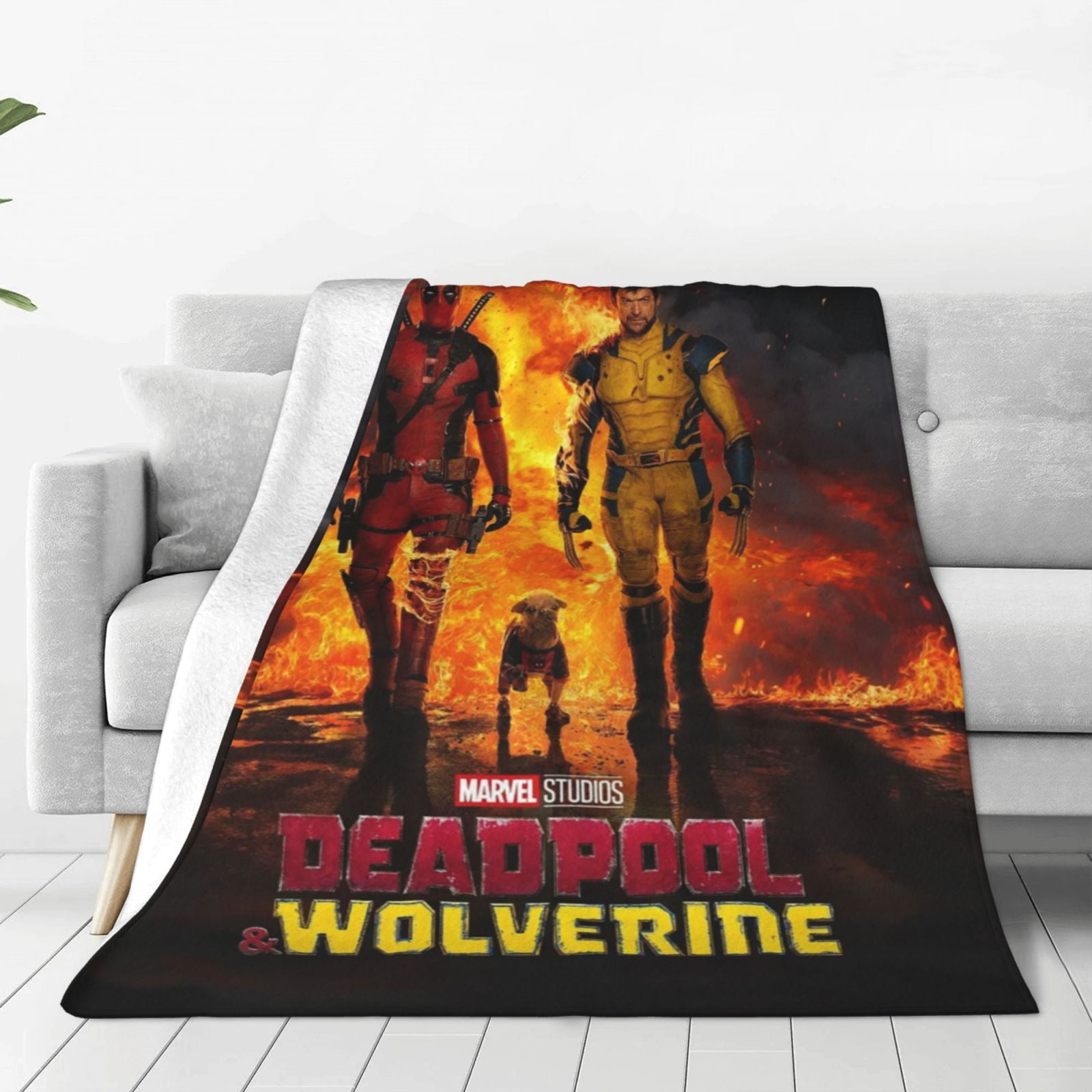 Deadpool & Wolverine Fleece Throw Blanket For Couch Or Bed - Plush Cozy ...