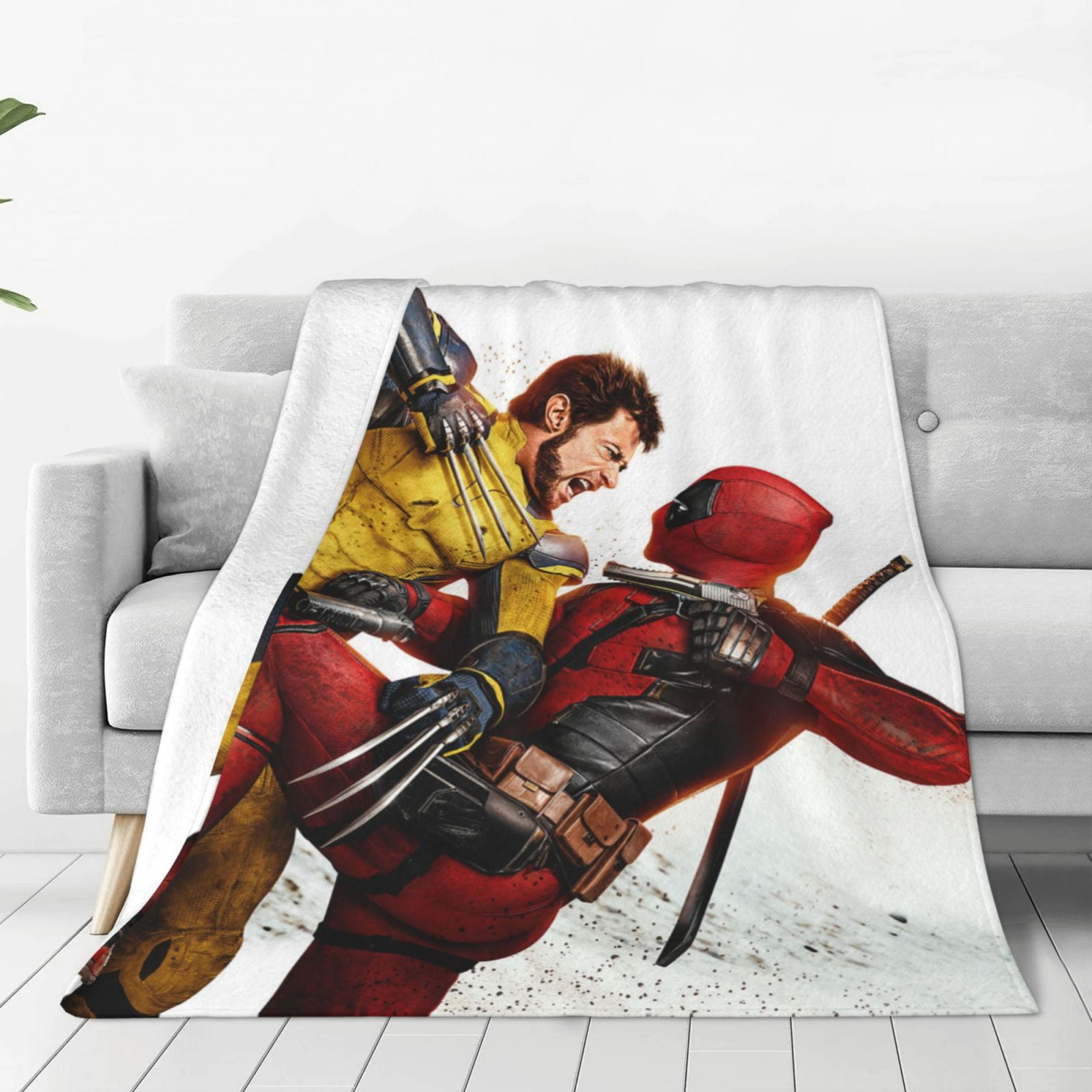 Deadpool & Wolverine Fleece Throw Blanket For Couch Or Bed - Plush Cozy ...