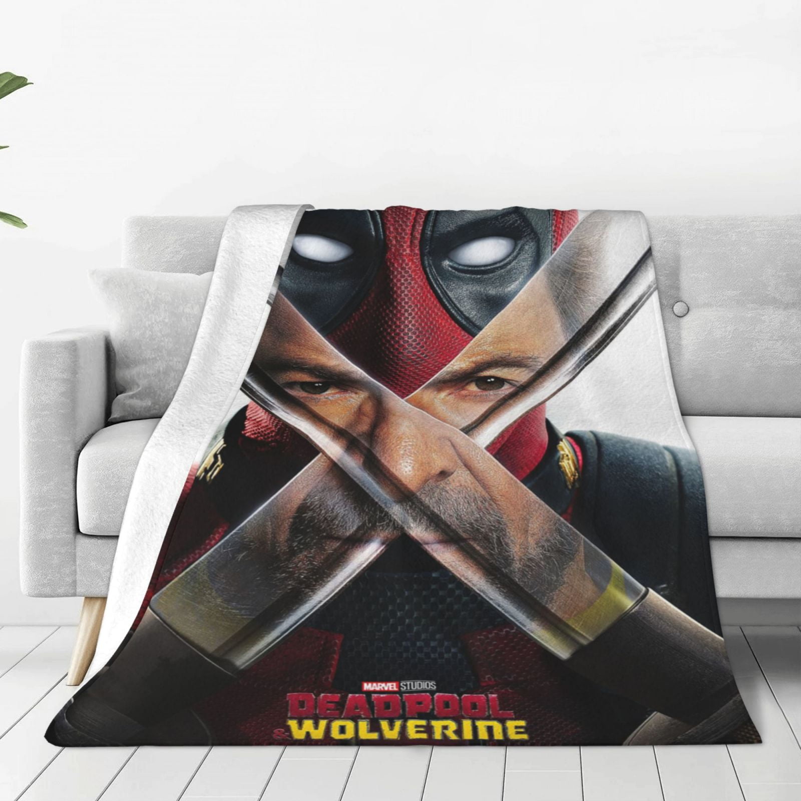 Deadpool & Wolverine Fleece Throw Blanket For Couch Or Bed - Plush Cozy ...