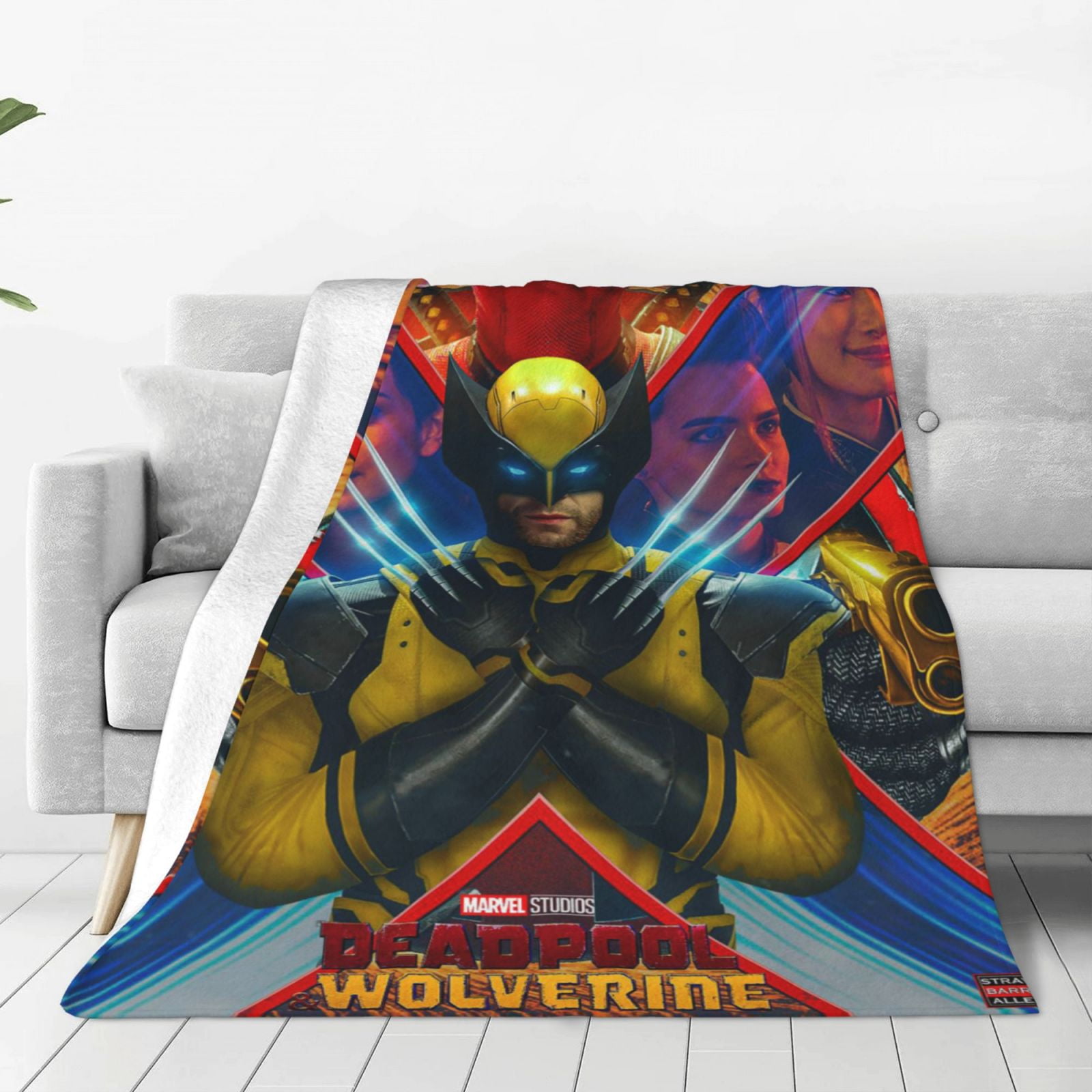 Deadpool & Wolverine Fleece Throw Blanket For Couch Or Bed - Plush Cozy ...