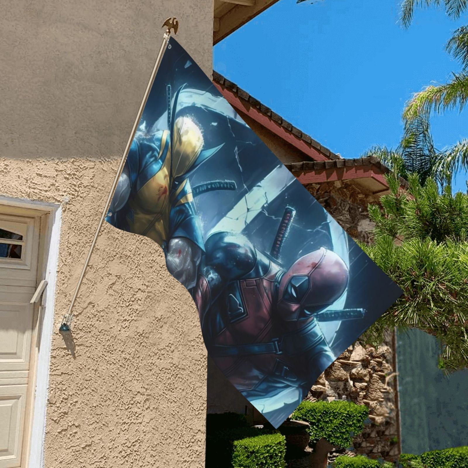 Deadpool Wolverine Garden Flag 3x5 Feet Indoor Decoration Flag Outdoor ...