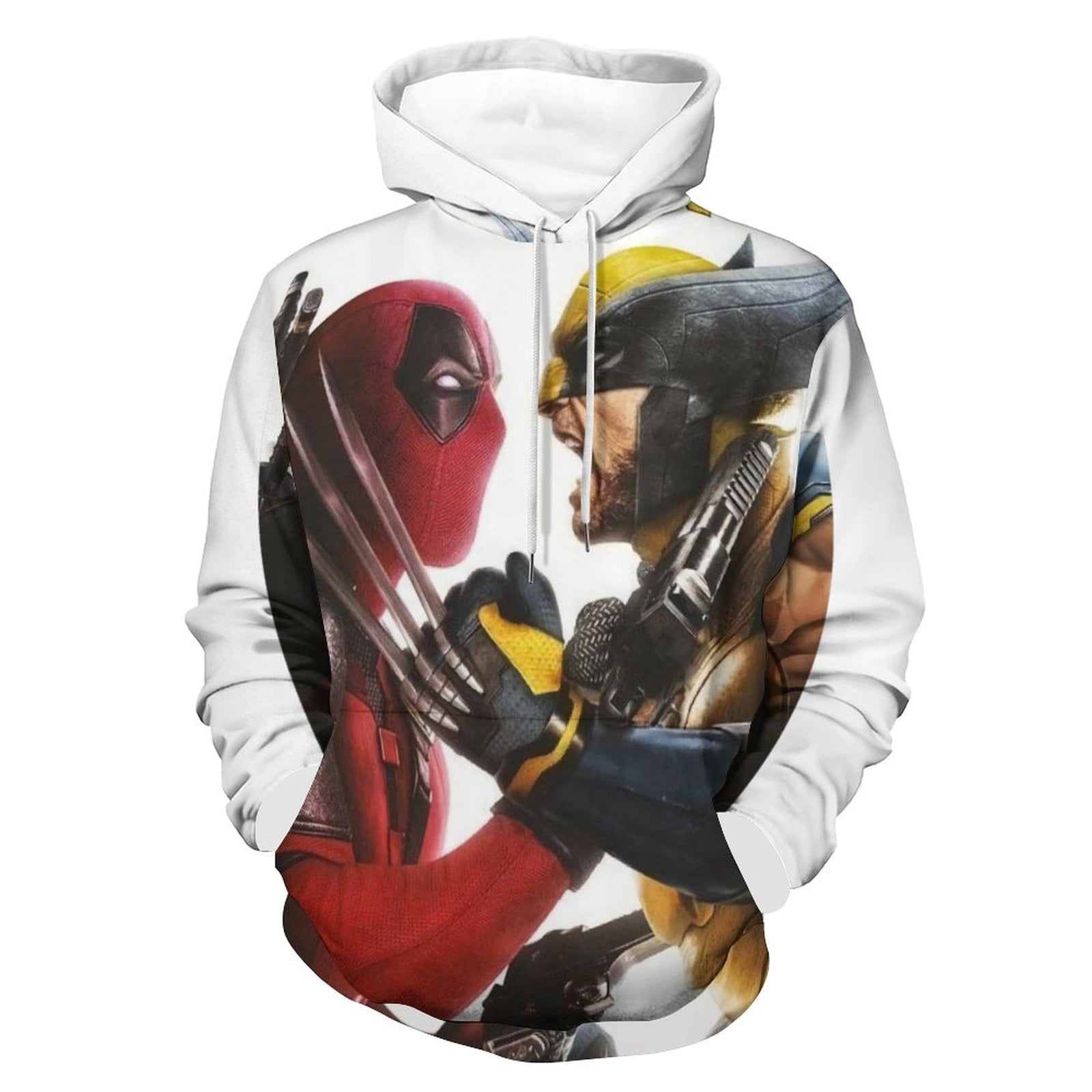 Deadpool & Wolverine Hooded Sweatshirt for Men Teen,Men's Hooded Collar ...