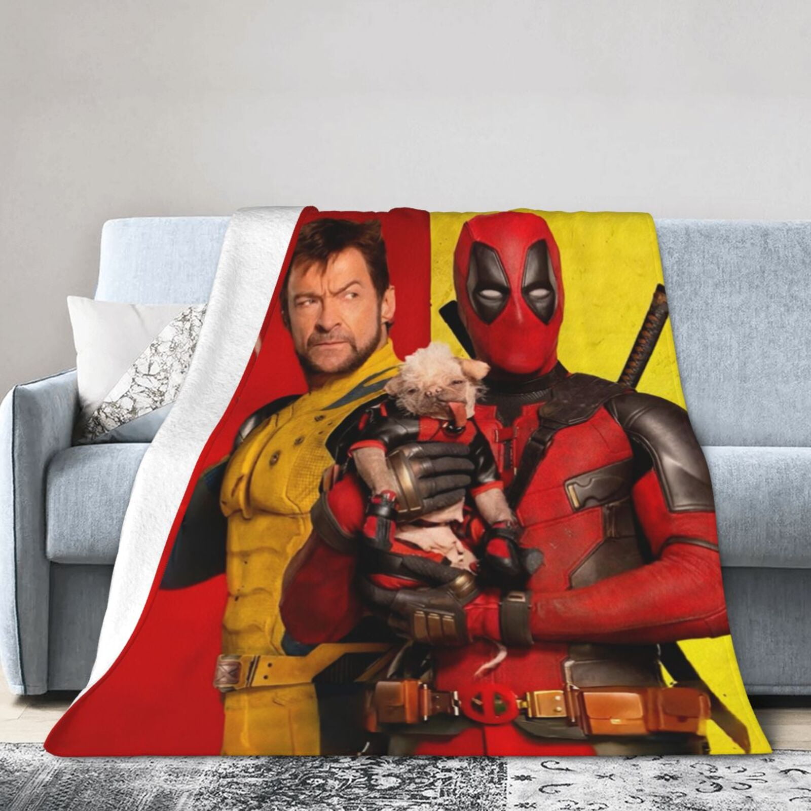 Deadpool Wolverine Hotel Blanket, Anime Blanket For Bed, Sofa Blanket ...