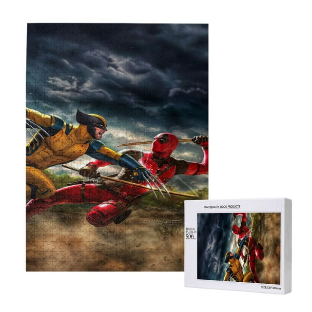 Deadpool Wolverine Jigsaw Puzzle 300 500 1000 Piece Colorful Puzzles ...