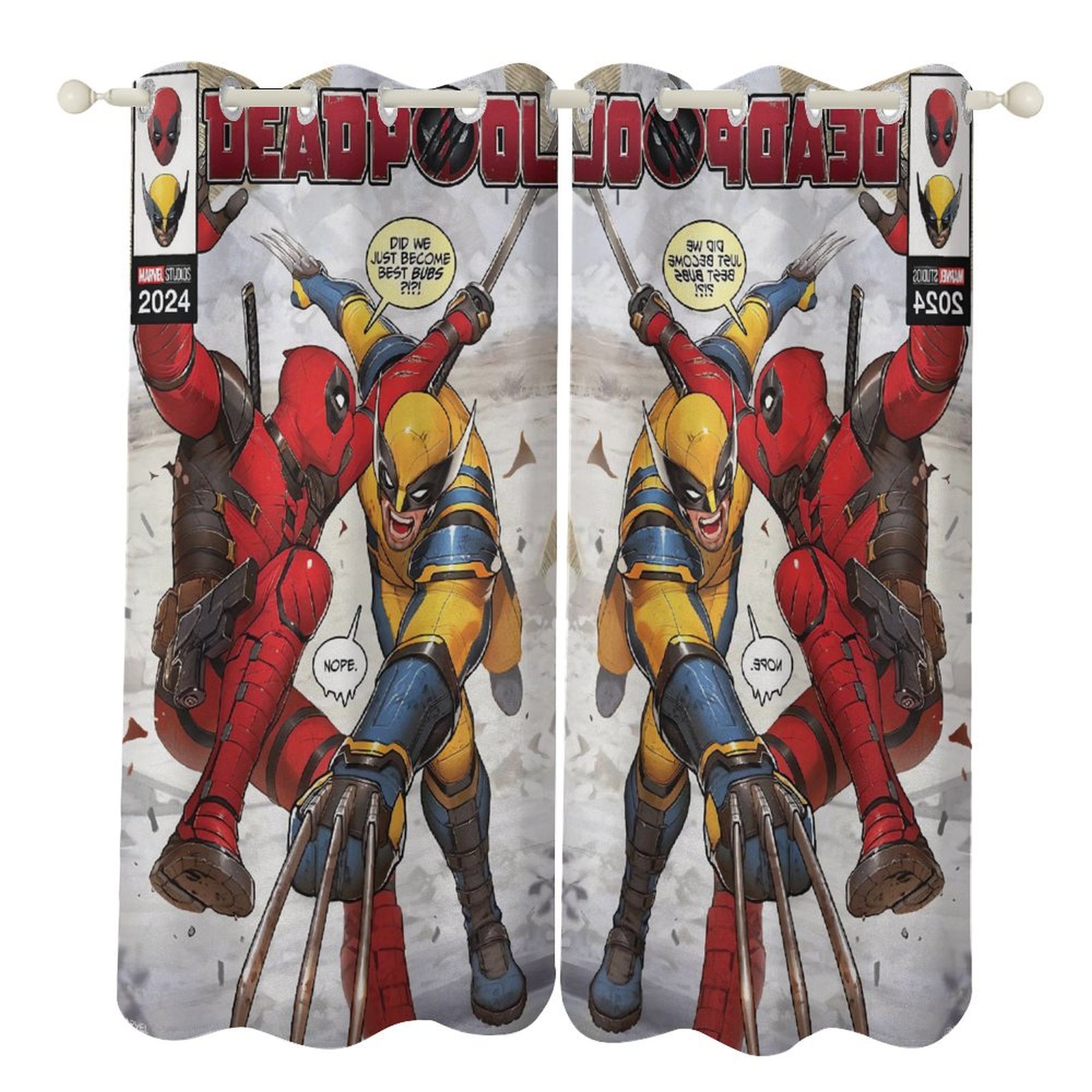 Deadpool & Wolverine Kids Blackout Curtains 52 X 84 Inch,Daycare ...