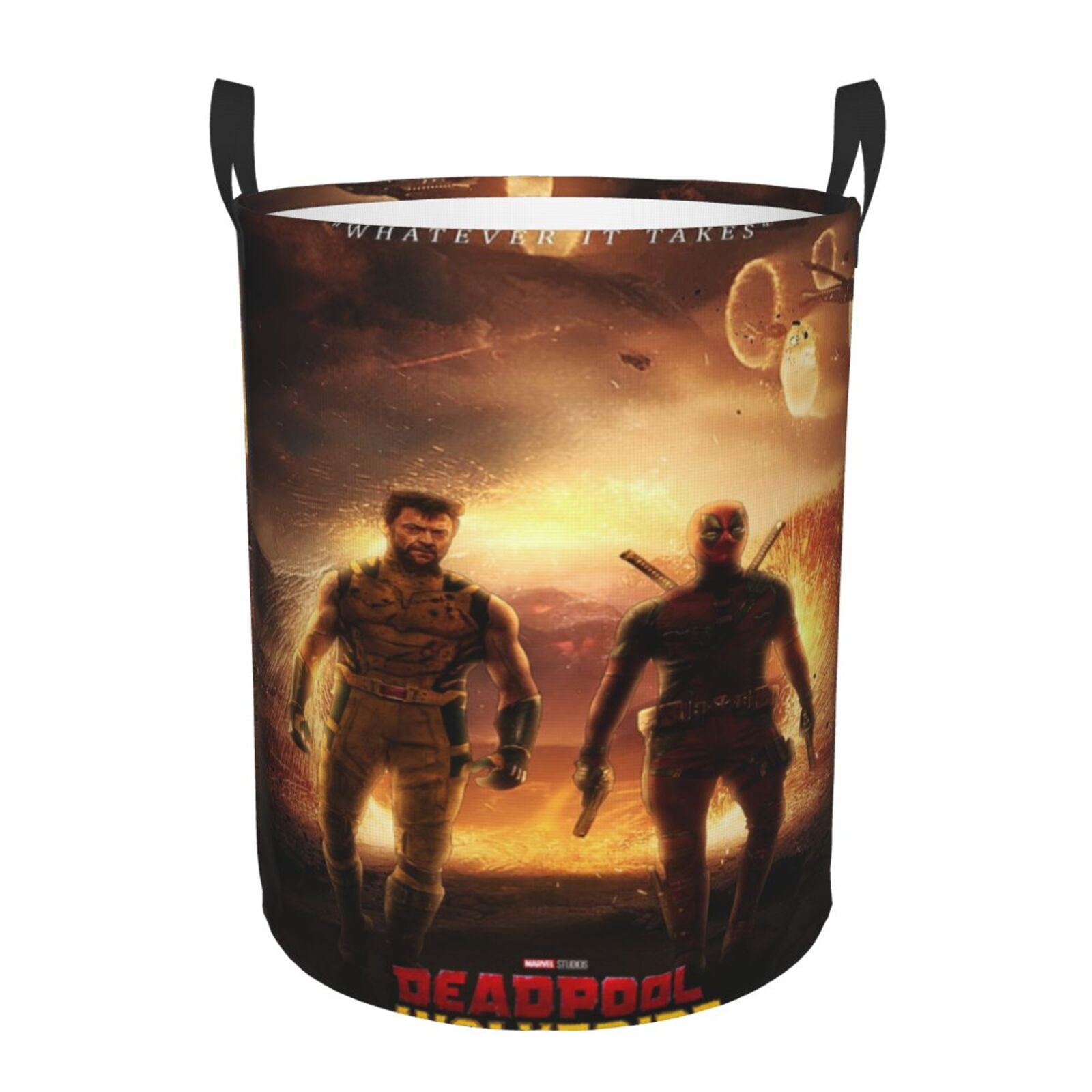 Deadpool & Wolverine Large Laundry Basket With Handle, Collapsible ...