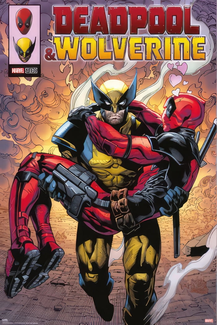 Deadpool & Wolverine - Marvel Comics Movie Poster (Wolverine Carrying ...