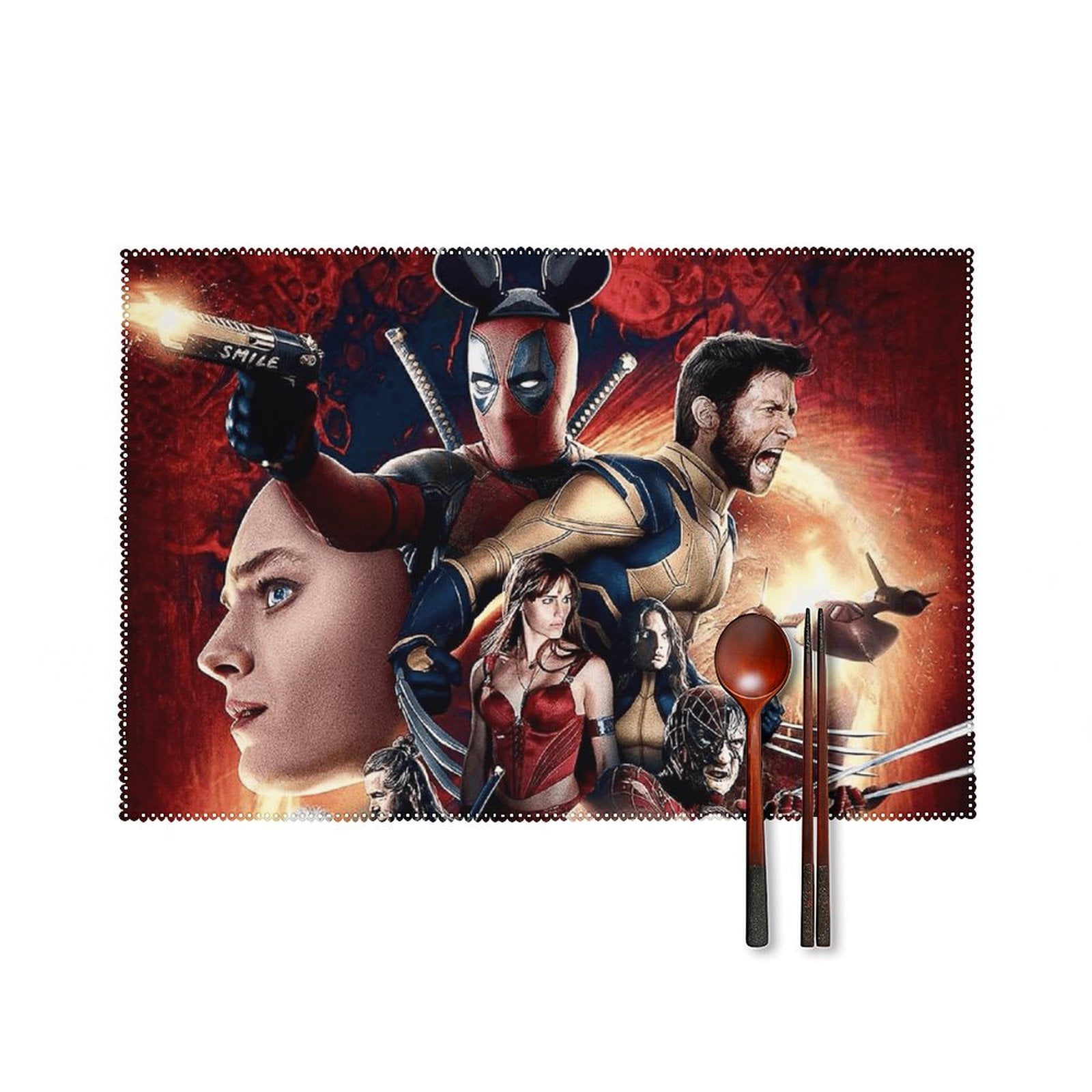 Deadpool & Wolverine Placemats Set of 4 - Heat Resistant Non-Slip Place ...