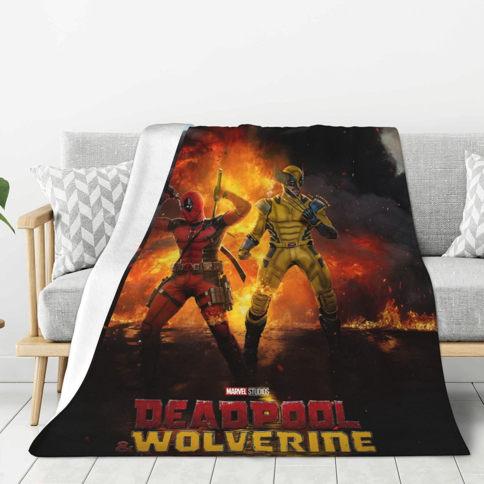 Deadpool & Wolverine Poster Blankets for Couch,Super Soft Cozy Blankets ...