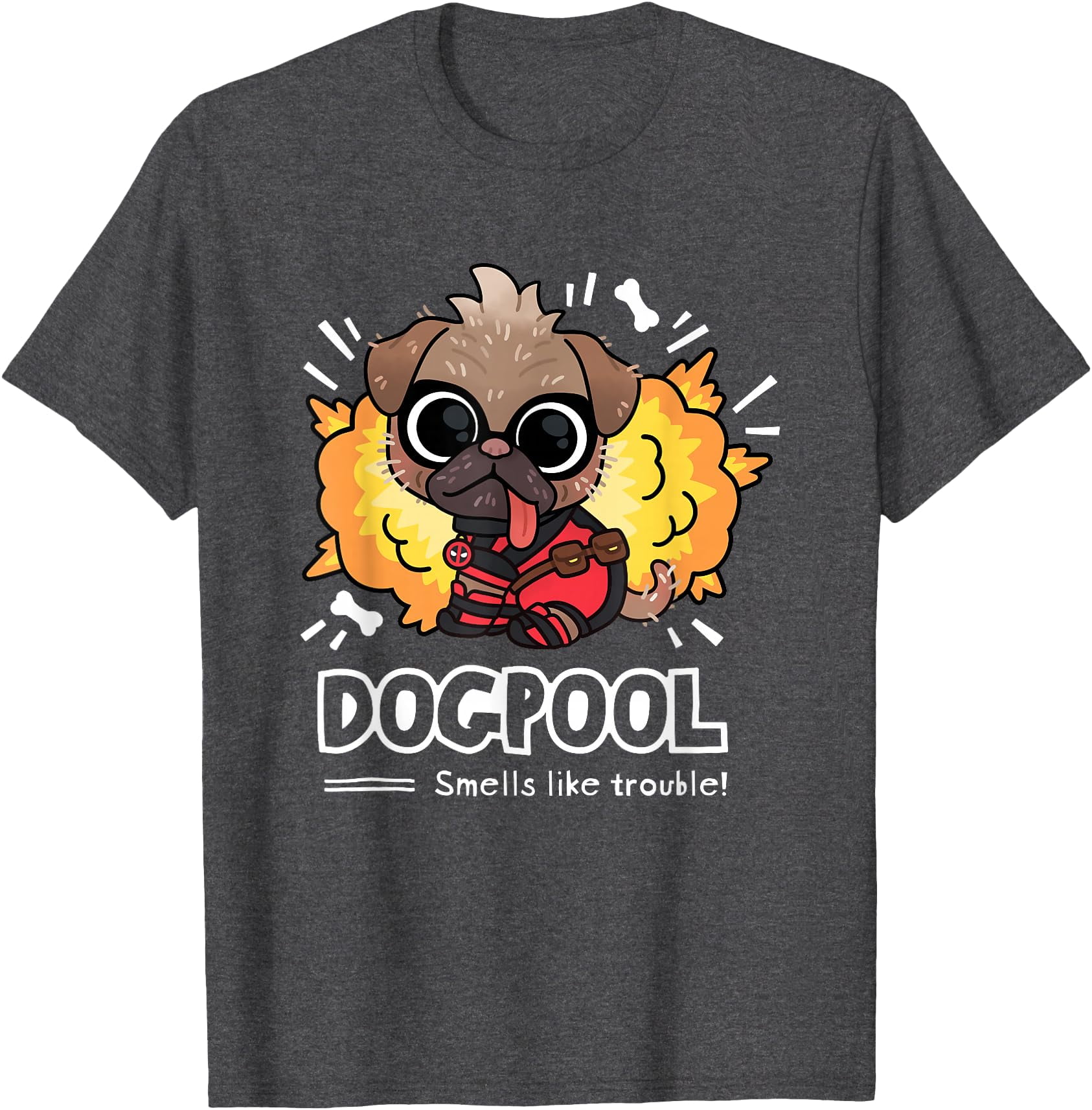 Deadpool & Wolverine Smells Like Trouble Dogpool DTG Print Unisex T ...