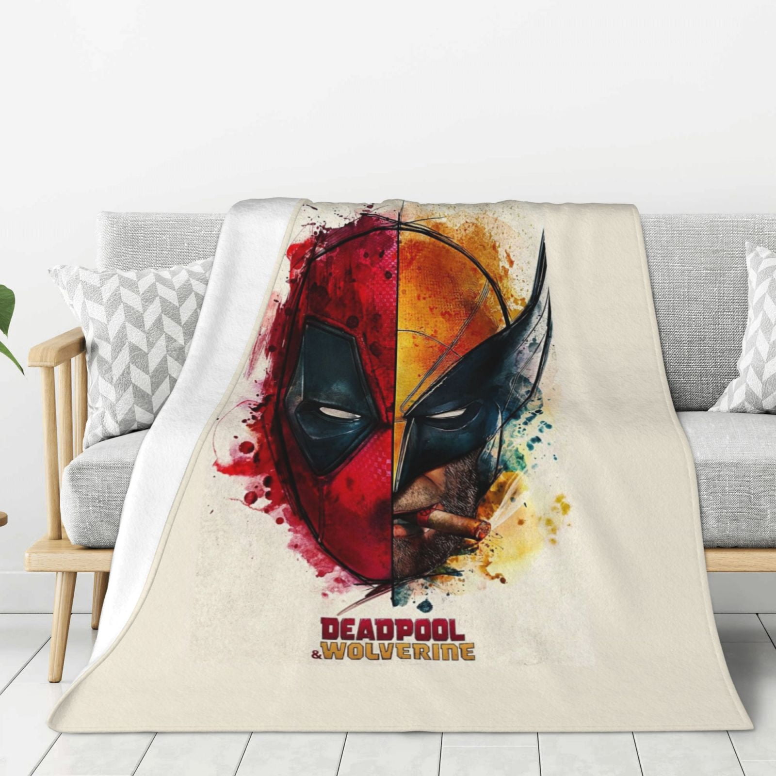 Deadpool & Wolverine Smoke Blankets for Couch,Super Soft Cozy Blankets ...