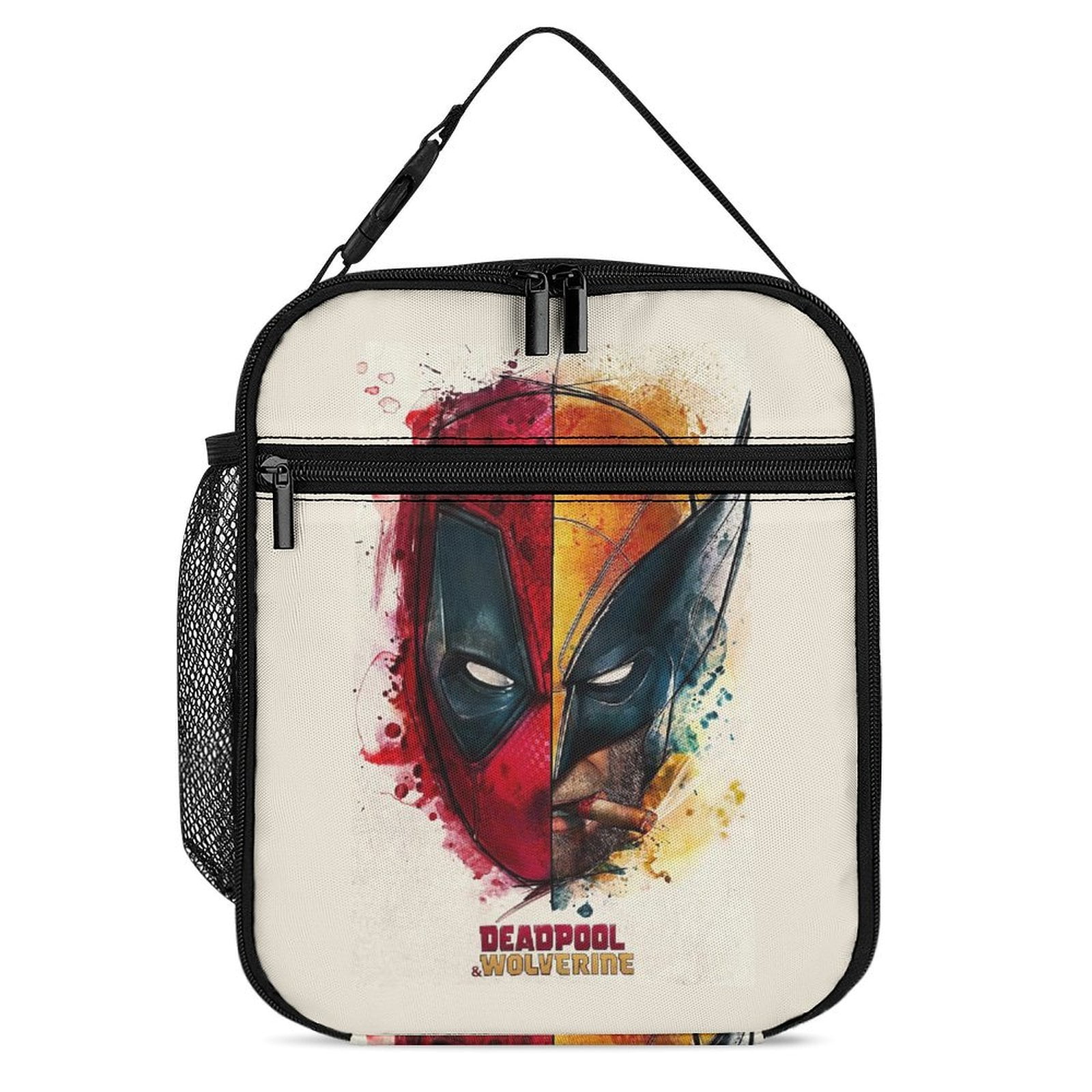Deadpool & Wolverine Smoke Custom Text Lunch Bag With Satchel Shoulder ...