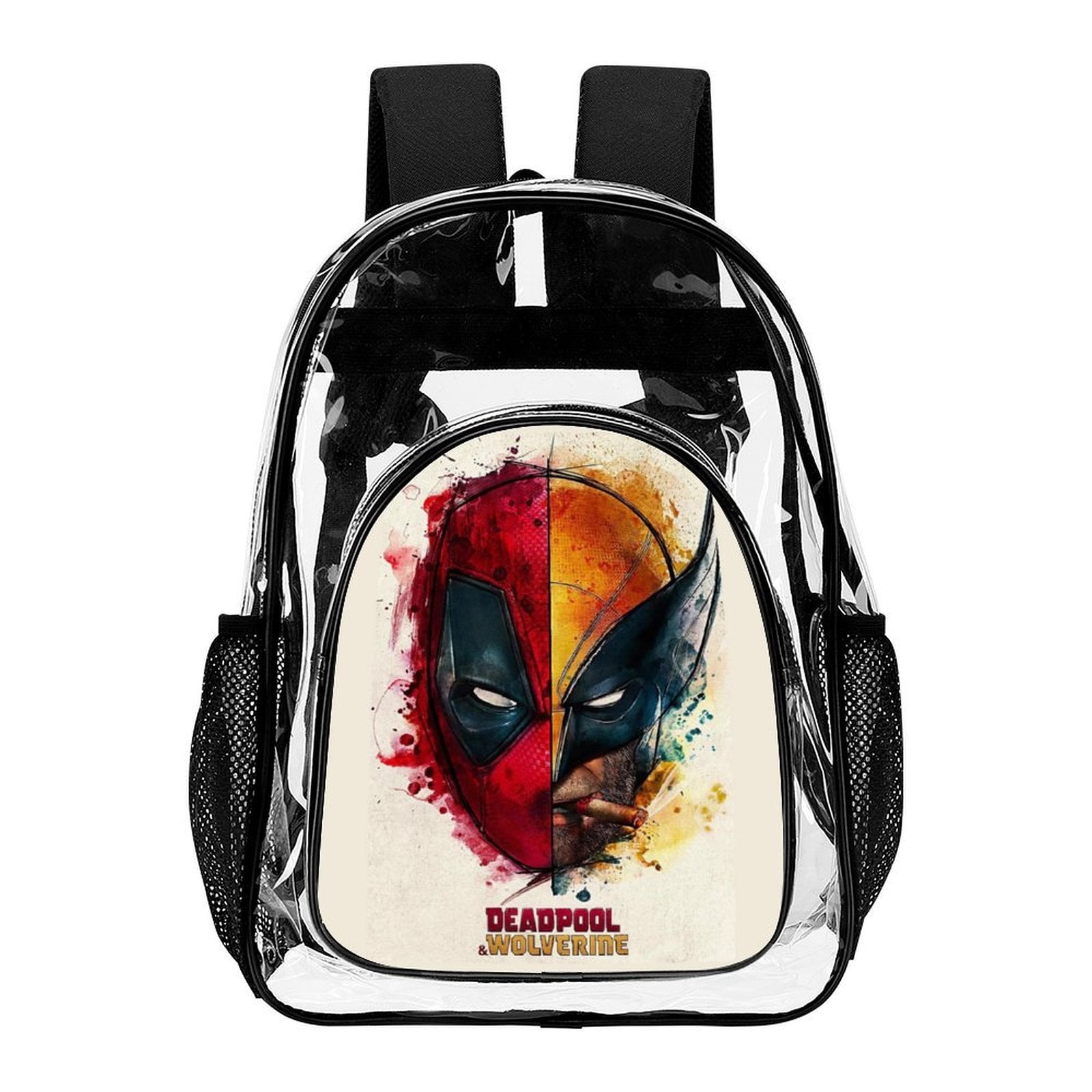 Deadpool & Wolverine Smoke Large Clear Backpack Heavy Duty Transparent ...