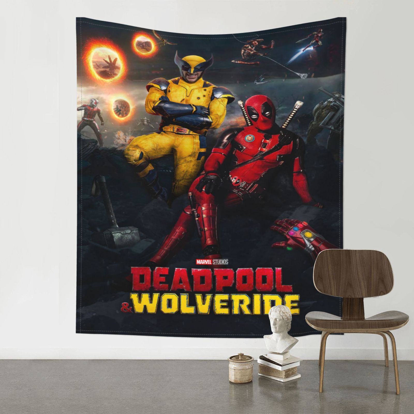 Deadpool & Wolverine Tapestry Wall Hanging Wall Art Decor Wall Tapestry ...