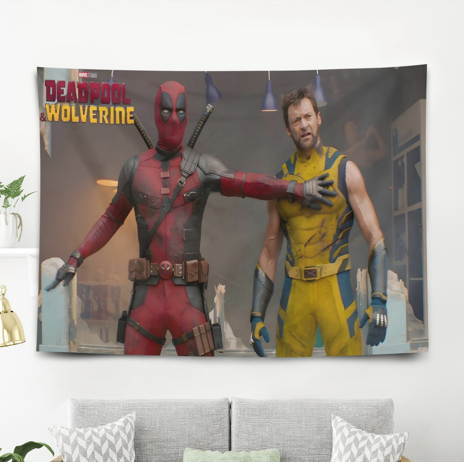 Deadpool and Wolverine-Theme Anti-pilling Tapestry Gift Wall Hanging ...