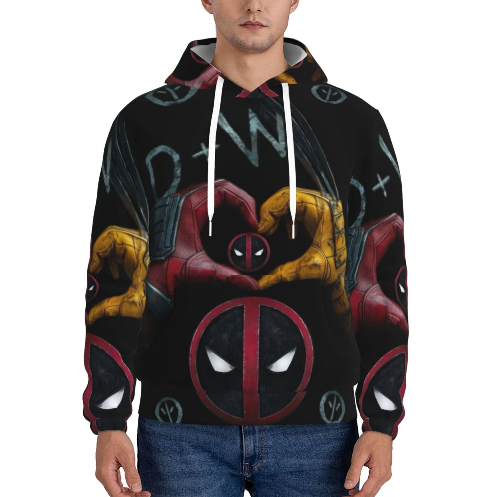 Deadpool Wolverine Unisex Hoodie Novelty 3D Print Graphic Hooded ...