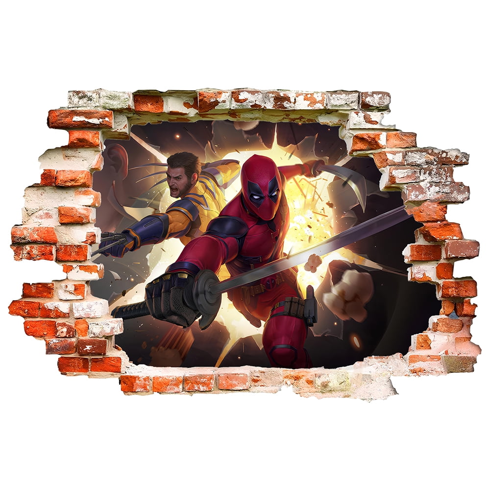 Deadpool & Wolverine Wall Sticker For Bedroom Living Room Nursery Party ...