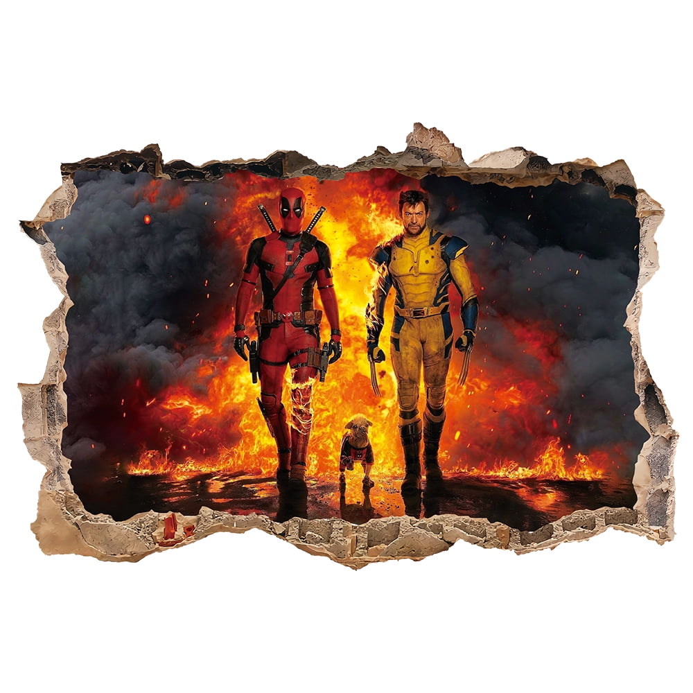 Deadpool & Wolverine Wall Stickers Cartoon Wall Stickers DIY Wall ...