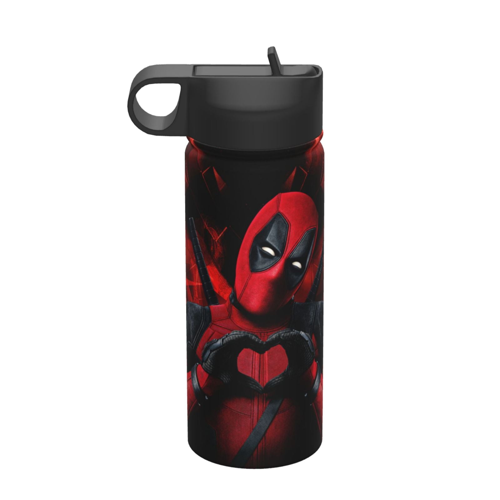 Deadpool Wolverine Water Bottle with Straw Lid 18 Oz Stainless Steel ...