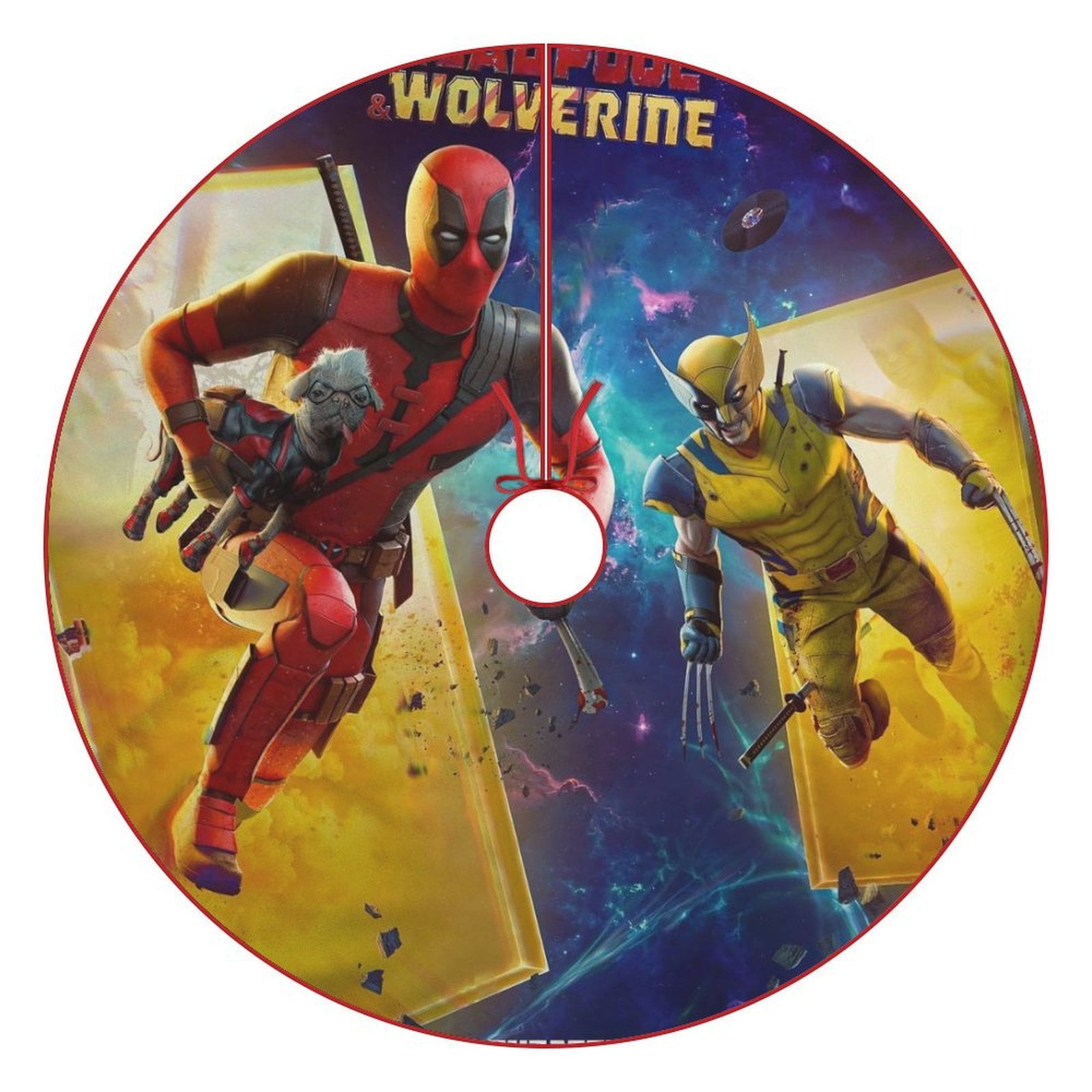 Deadpool & Wolverine11 Large Merry Christmas Tree Skirt, Funny Soft ...