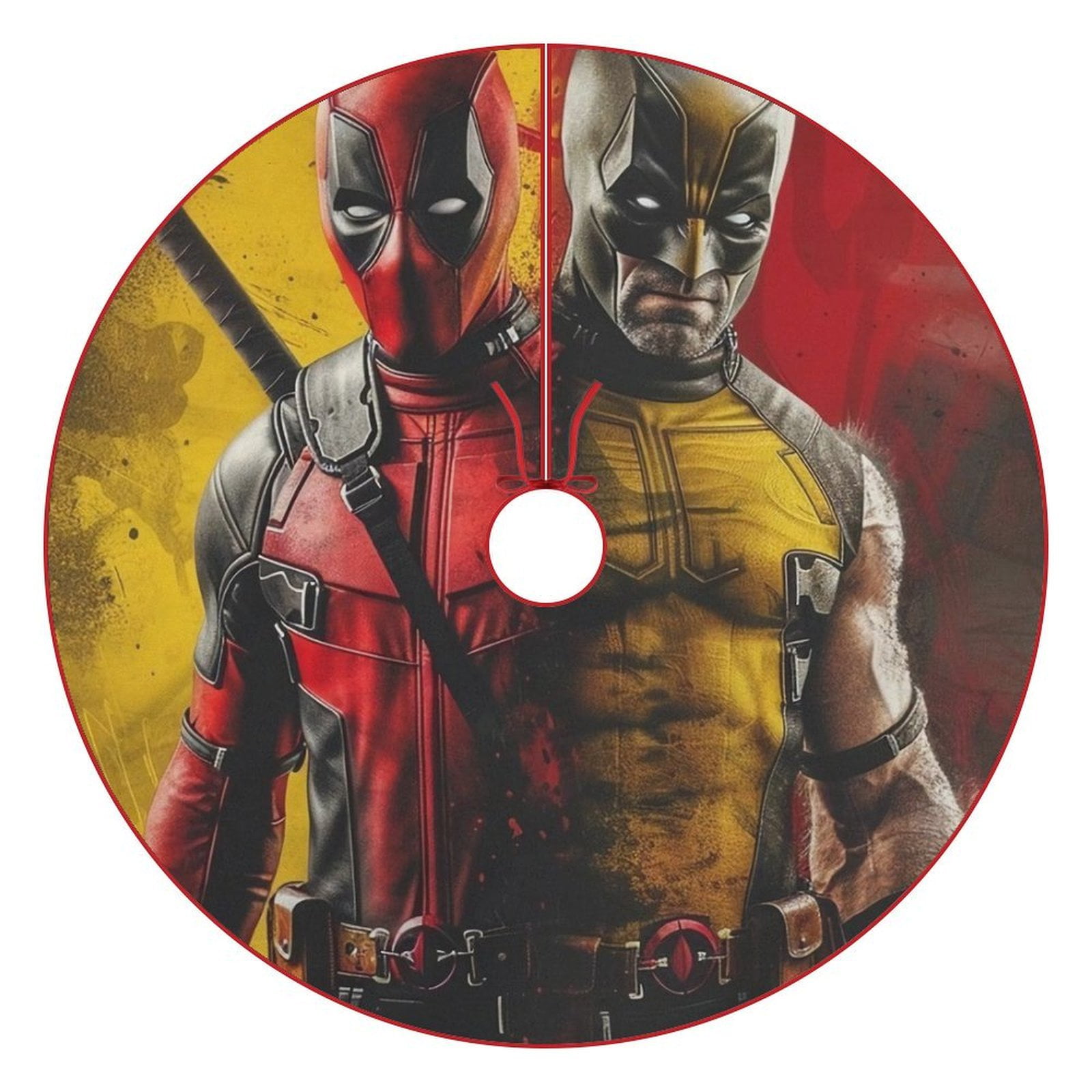 Deadpool & Wolverine41 Large Merry Christmas Tree Skirt, Funny Soft ...