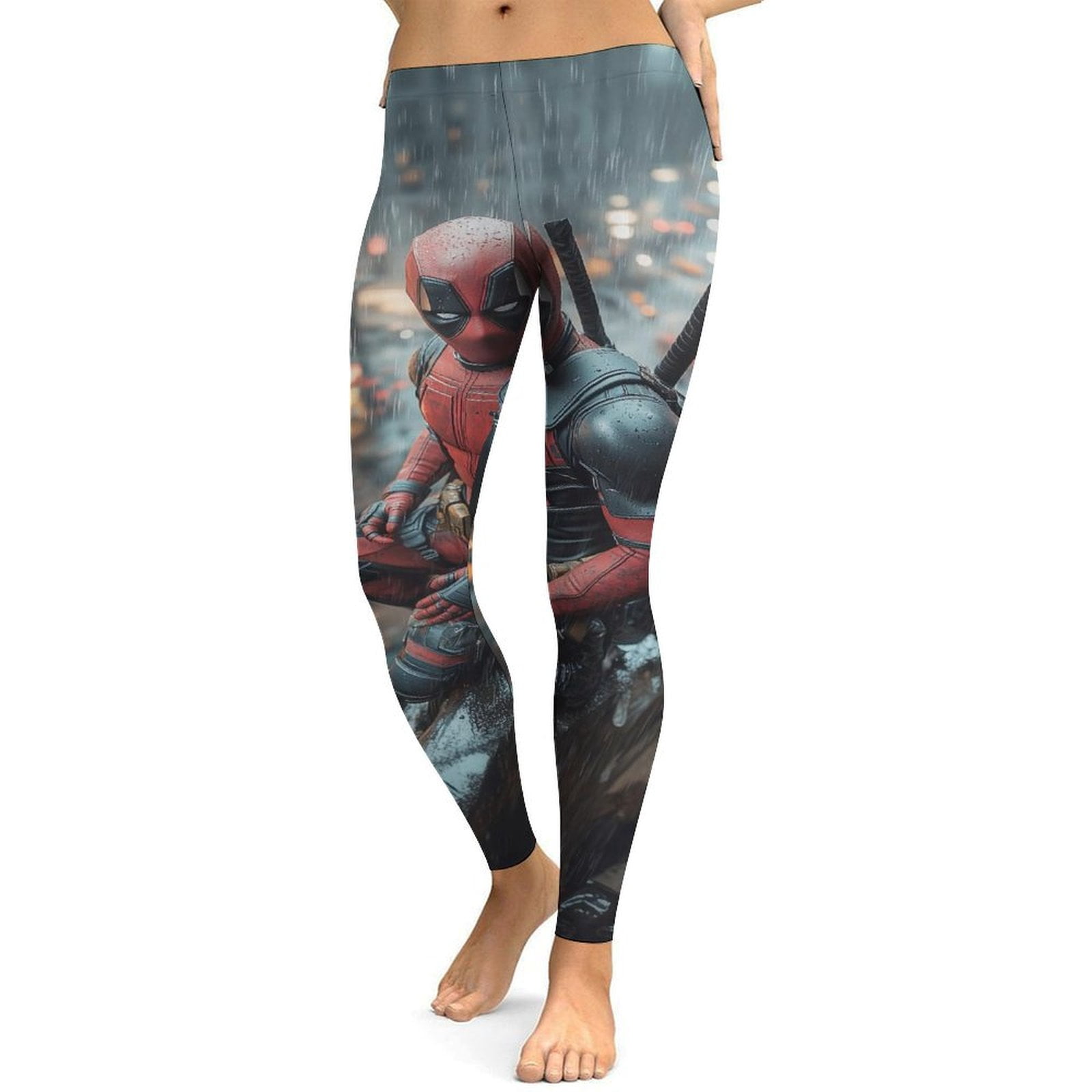 Deadpool Yoga Pants Casual High Waisted Butt Lift Stretch Legging Soft ...