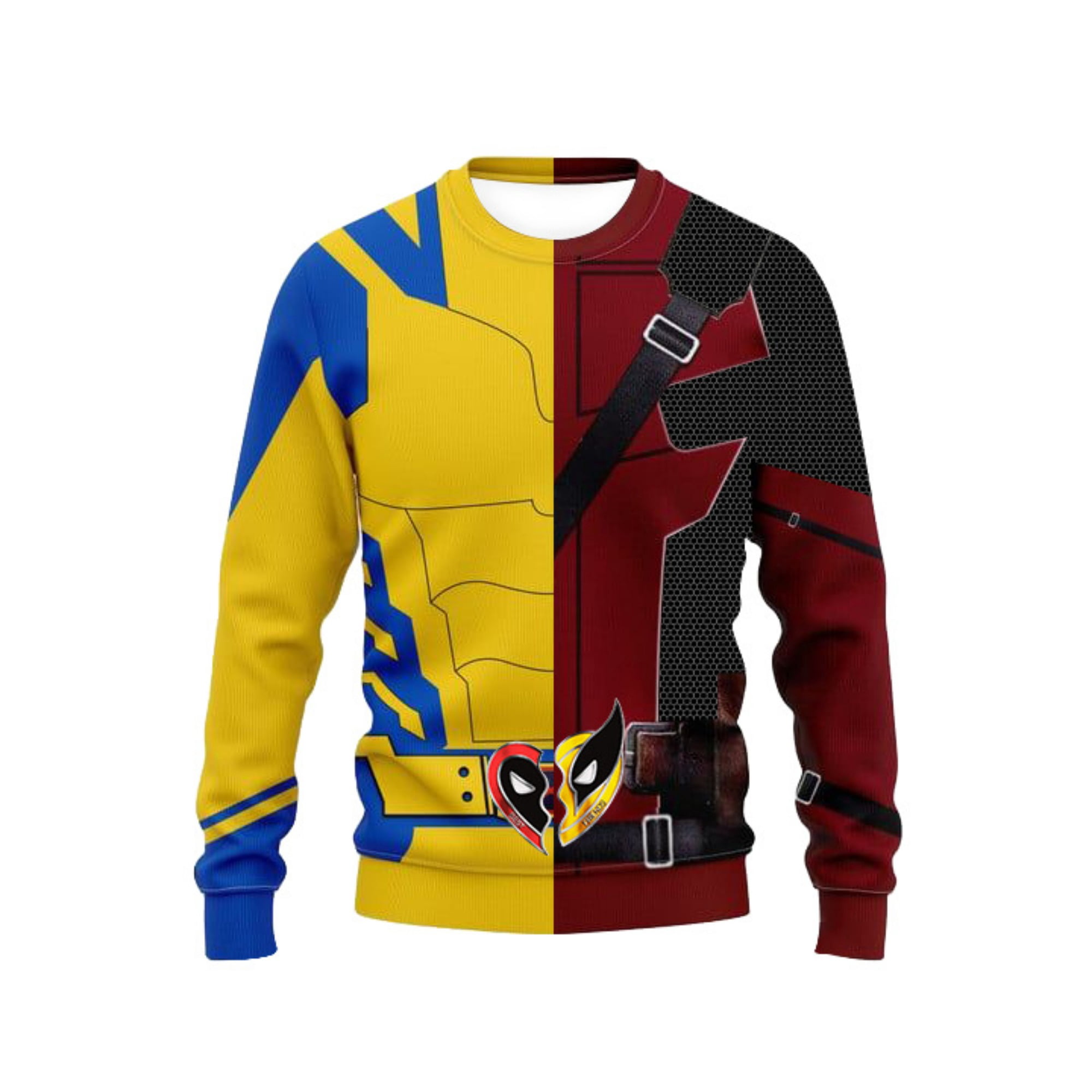 Deadpool and Wolverine 2024 new movie Hoodie cosplay Costume yellow red ...
