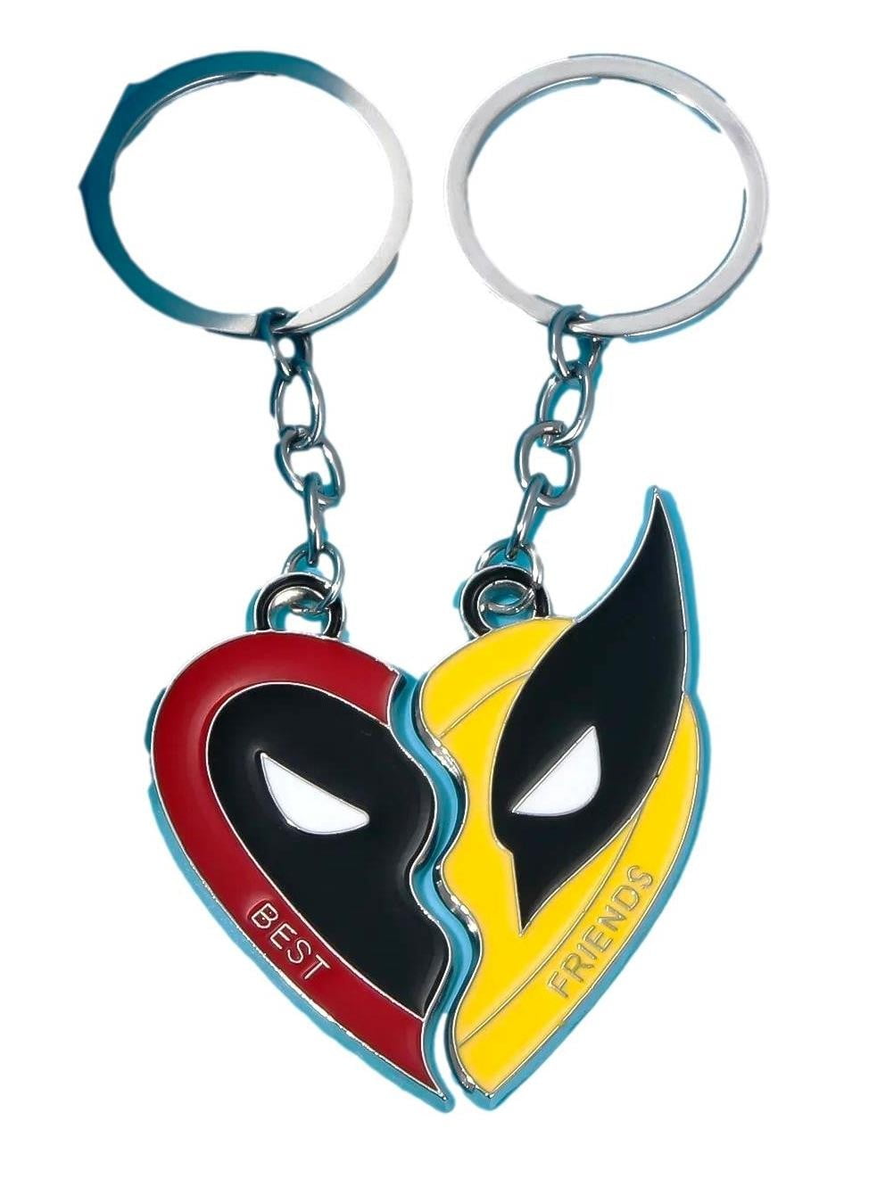 Deadpool and Wolverine BFF Set of 2 Keyrings Keychains - Walmart.com