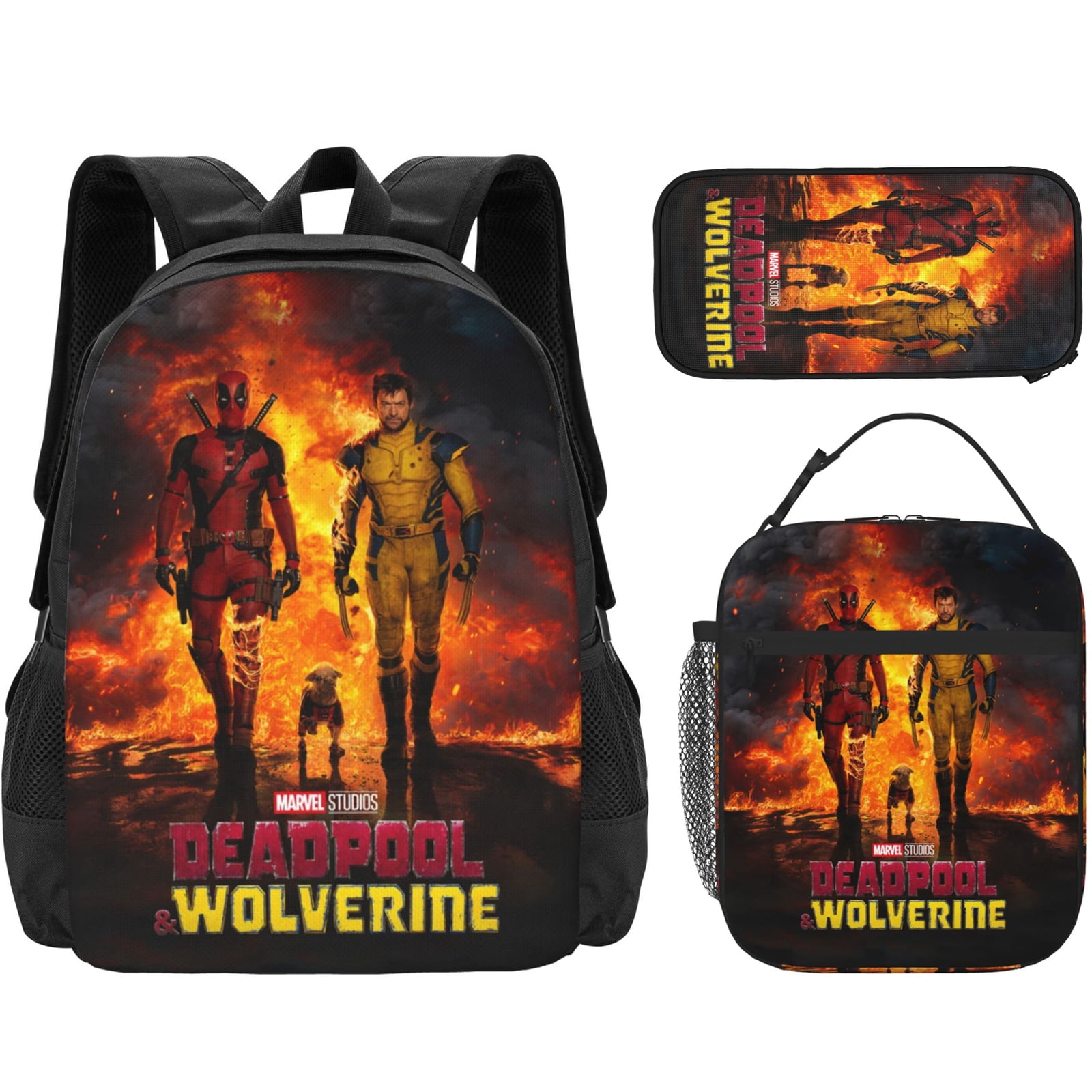 Deadpool and Wolverine Backpacks Backpack with Lunch Bag 3 in 1 ...