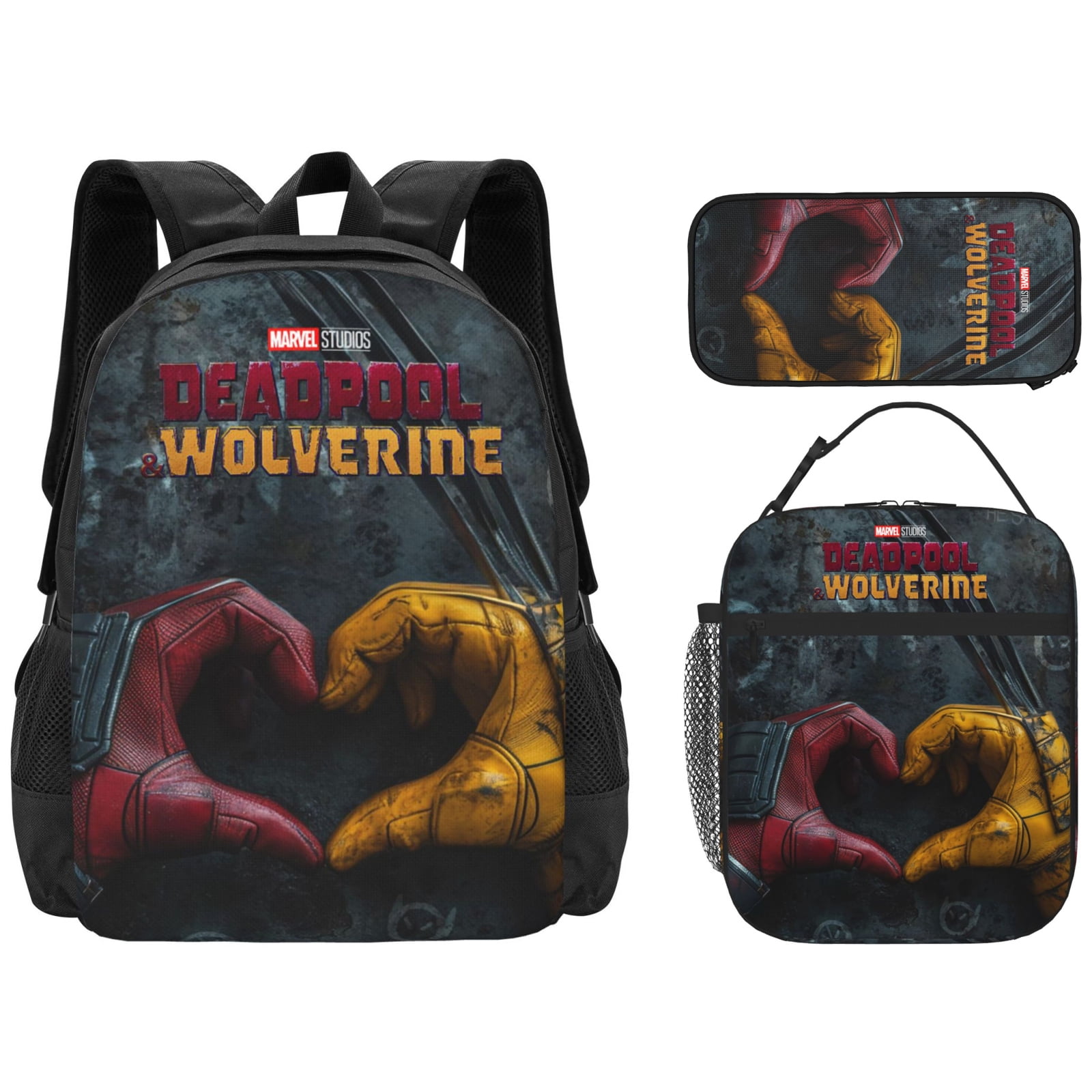 Deadpool and Wolverine Backpacks Backpack with Lunch Bag 3 in 1 ...