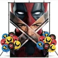 Deadpool and Wolverine Balloons Taspestry Backdrop Banner Wall Decor ...