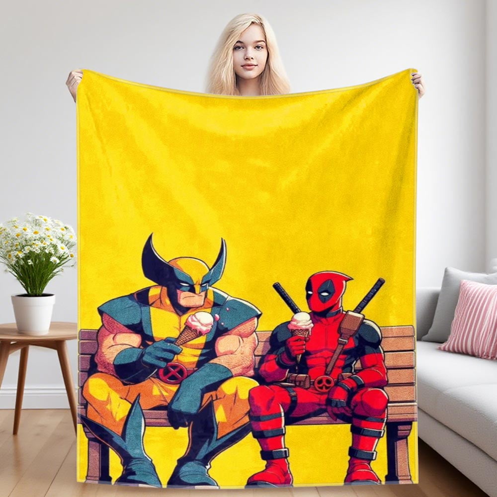 Deadpool and Wolverine Blanket Throw Christmas Gifts Fan for Girls Boys ...