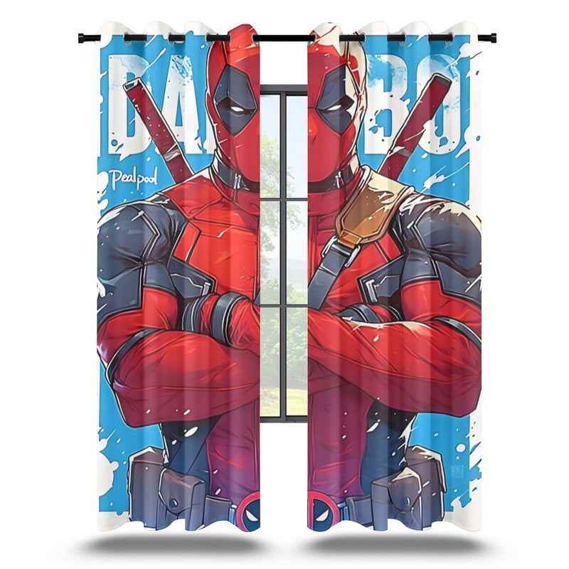 Deadpool and Wolverine Curtains Anime Character Curtains for Boys ...
