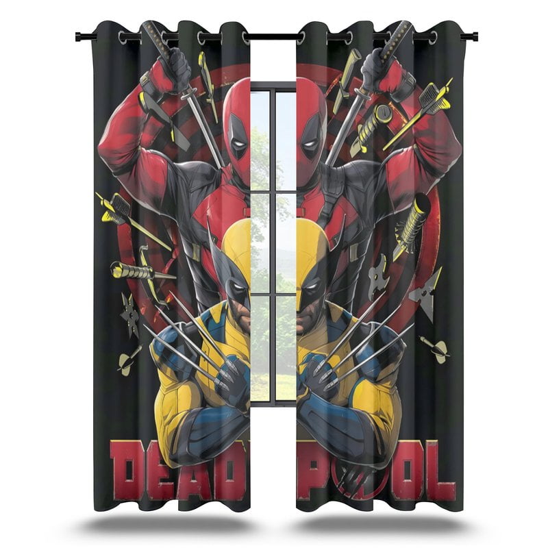 Deadpool and Wolverine Curtains Anime Character Curtains for Boys ...