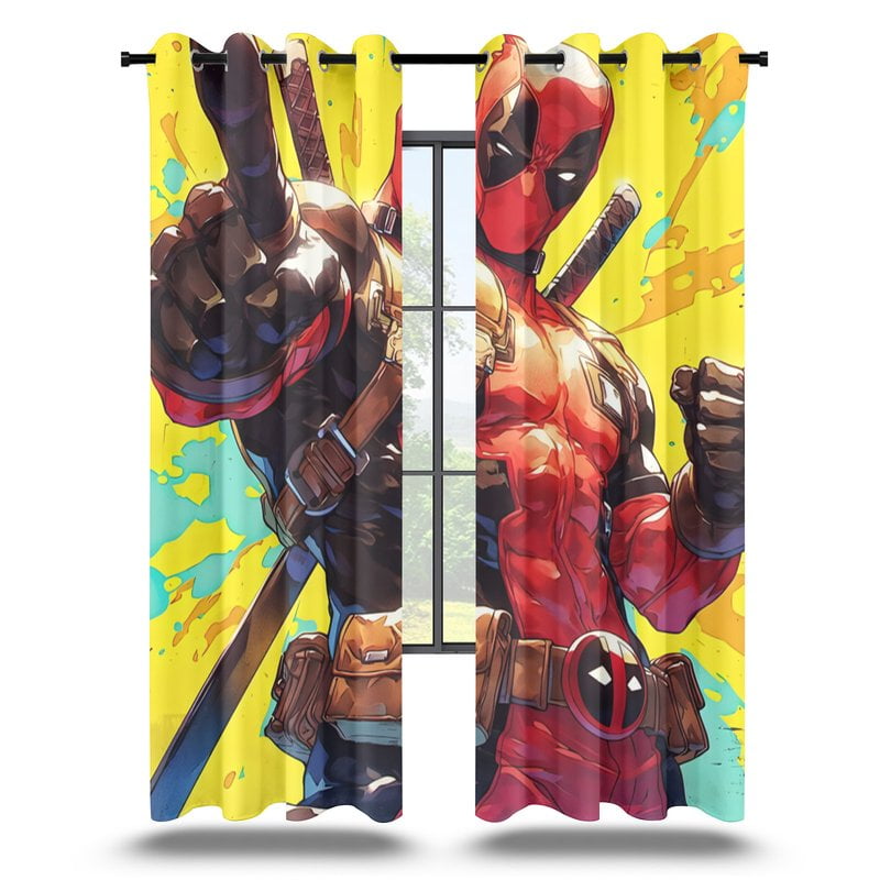 Deadpool and Wolverine Curtains Anime Character Curtains for Boys ...