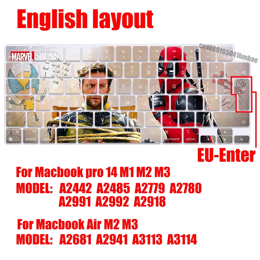 Deadpool and Wolverine EaU Lyout Soft Silicone Keyboard Cover for ...