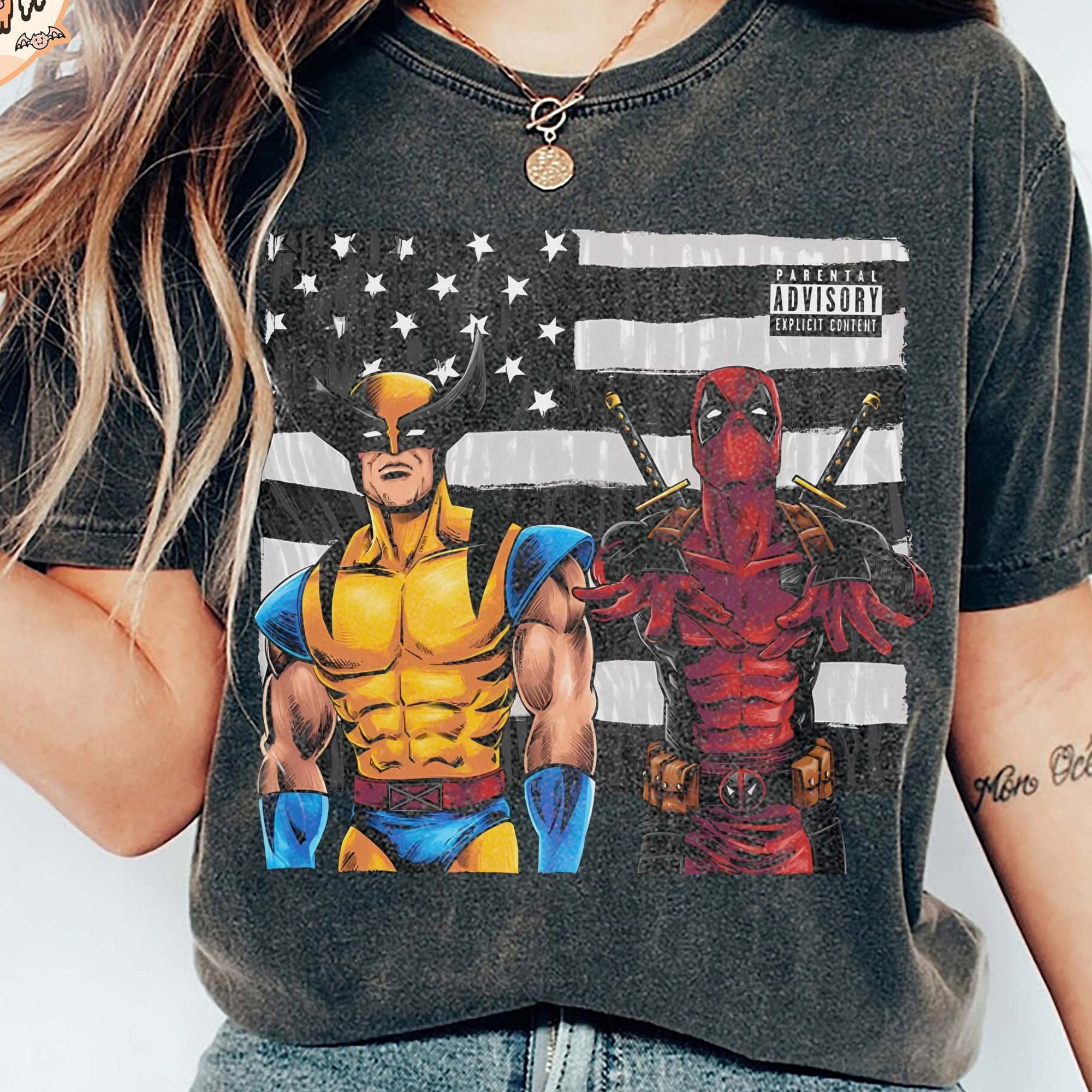 Deadpool and Wolverine Hip-Hop Stars Shirt | Comfort Colors Graphic Tee ...