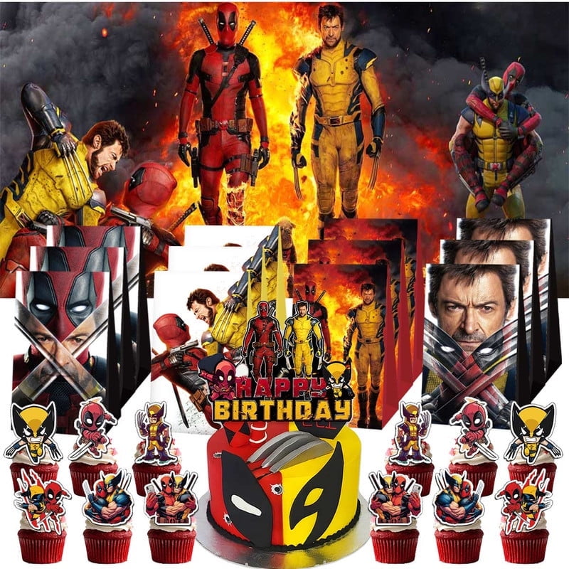 Deadpool and Wolverine Party Favor Bags Goodie Treat Candy Supplies ...