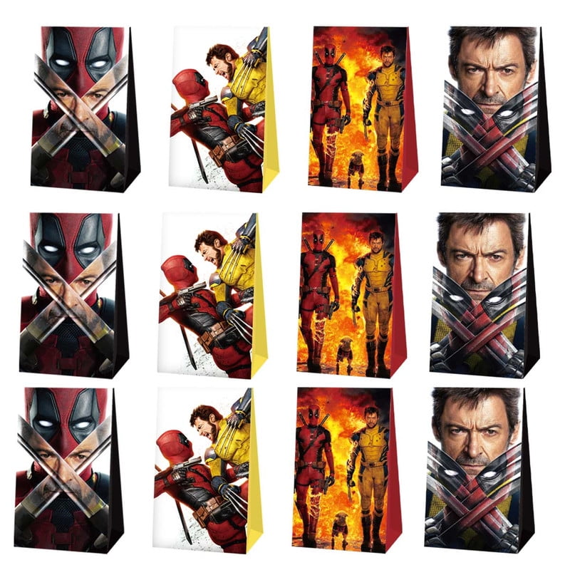 Deadpool and Wolverine Party Favor Bags Goodie Treat Candy Supplies ...