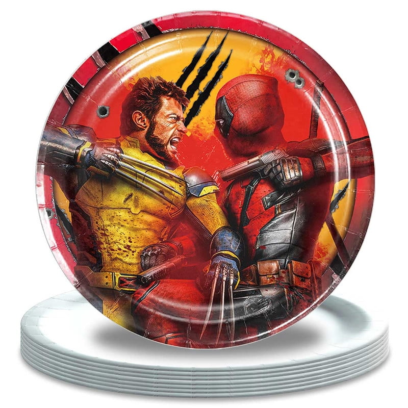 Deadpool and Wolverine Plates Tableware Birthday Decorations Party ...