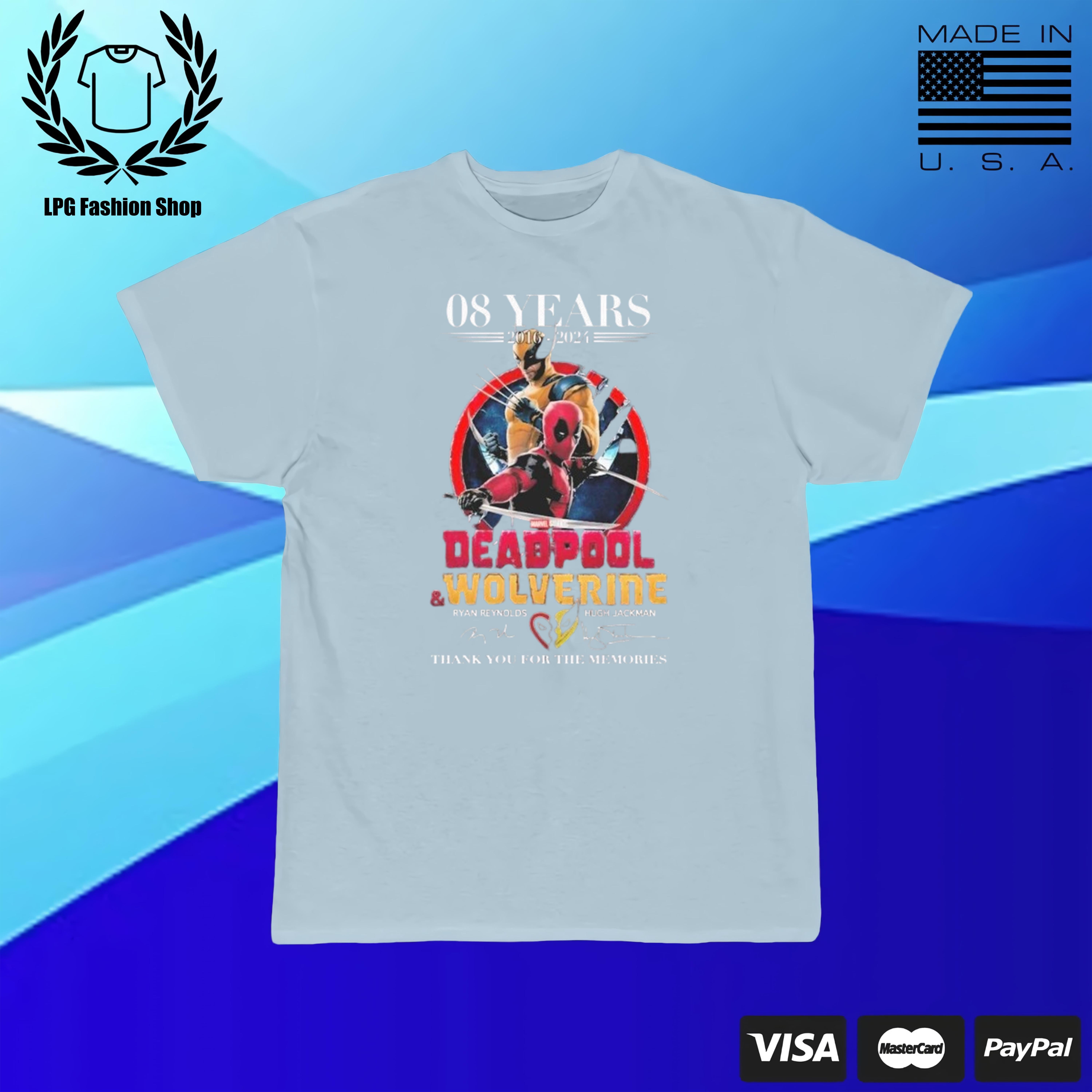 Deadpool and Wolverine Signatures Thank You For The Memories t-shirt ...