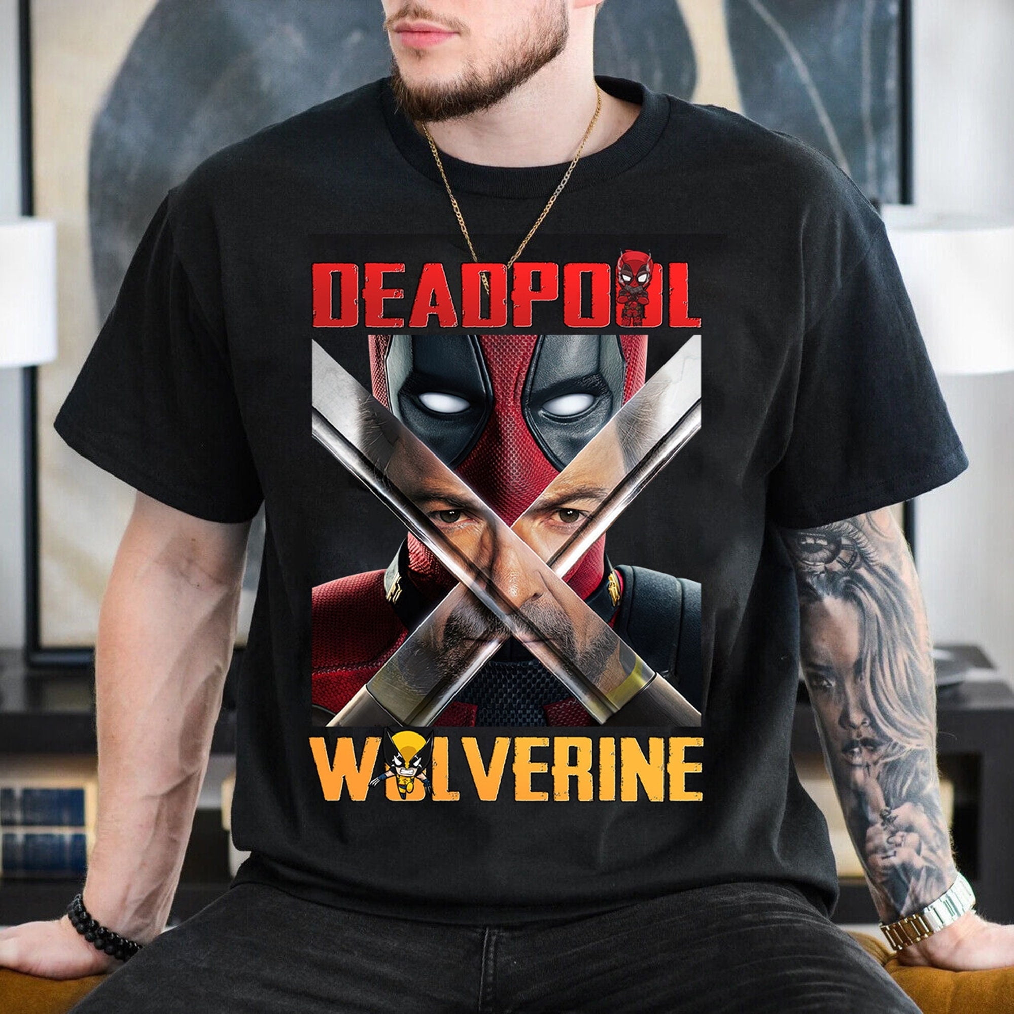 Deadpool and Wolverine Tshirt, Deadpool 3 Movie Shirt, Deadpool & Wolverine Shirt, Hugh Jackman ...