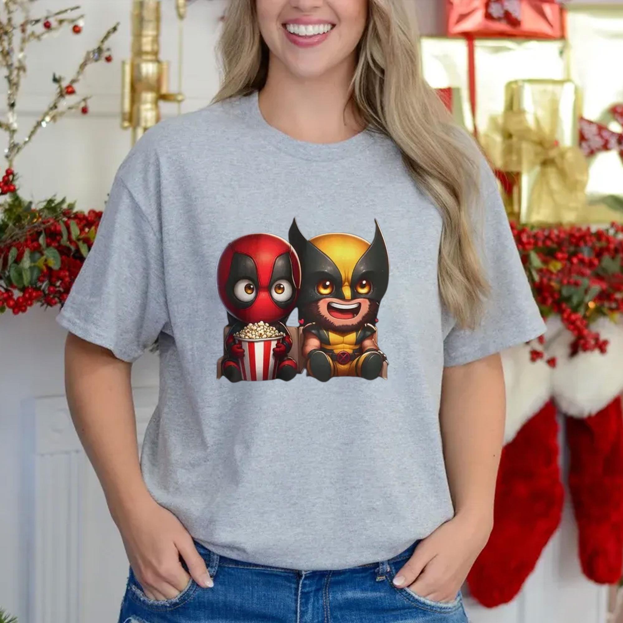 Deadpool and Wolverine as Kids love Movies Unisex T-shirt H2005 07 - Walmart.com