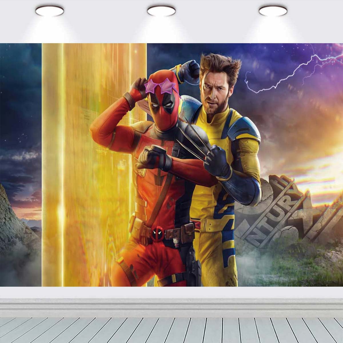 Deadpool and Wolverine school Backdrop Background Banner Taspestry Wall ...